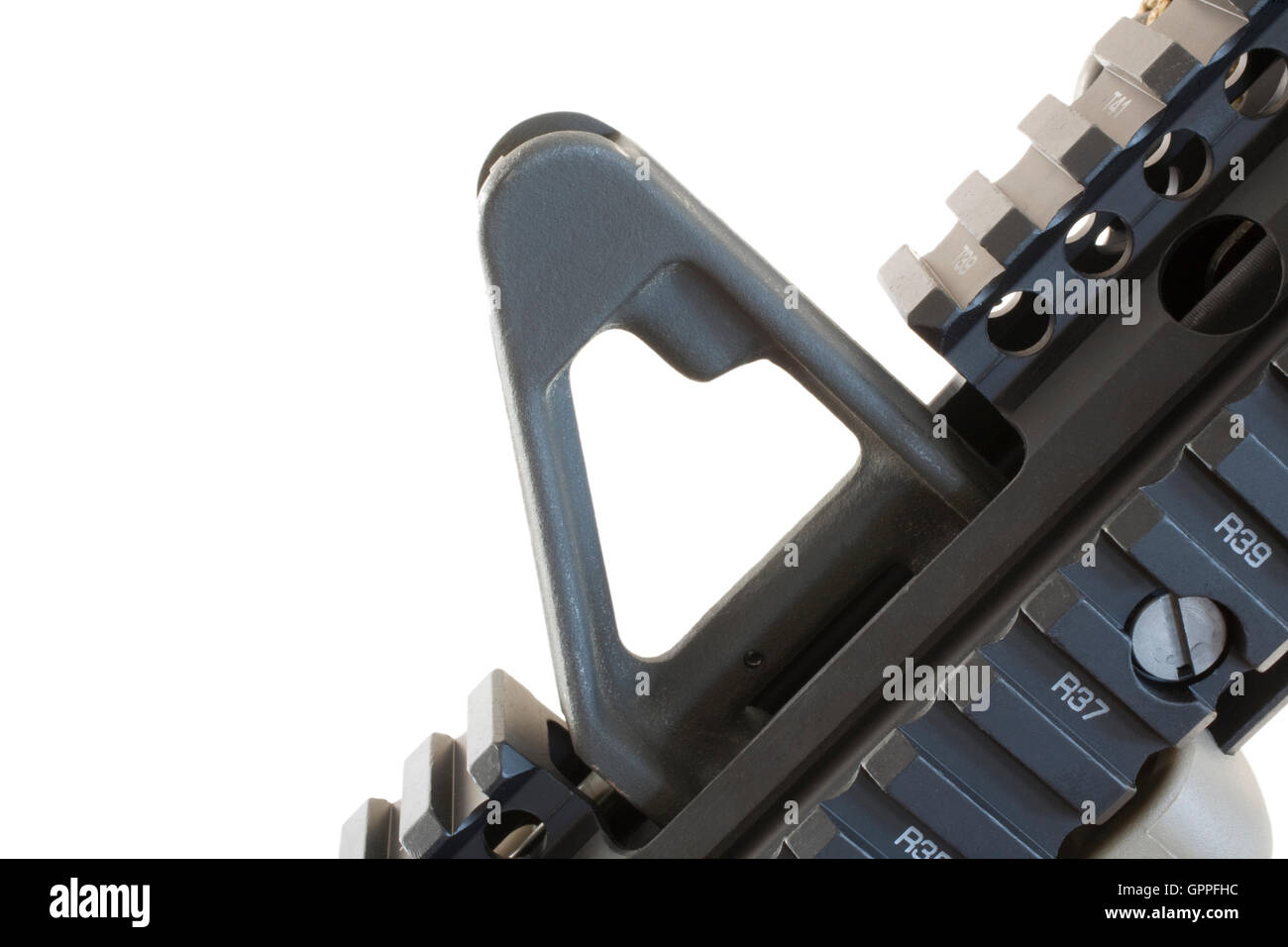 Front sight and rails on a modern sporting rifle Stock Photo - Alamy