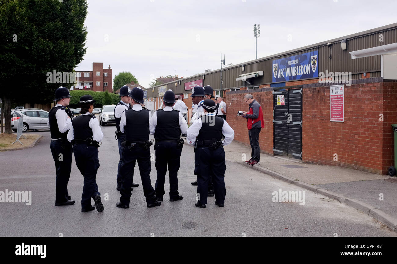 Police and fans outside the ground hi-res stock photography and images ...