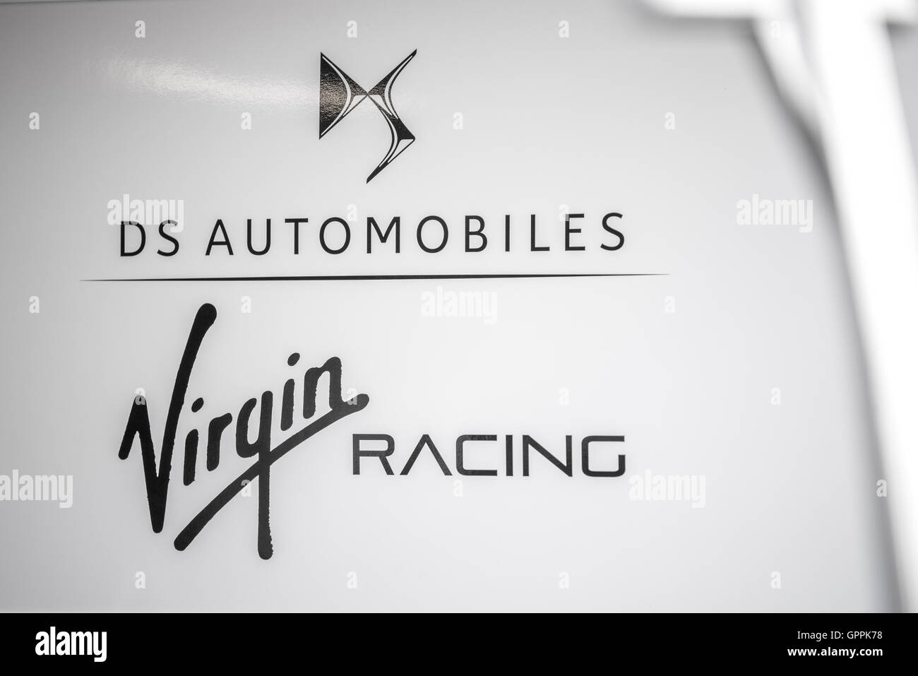 Ds Automobiles, Virgin Racing sign Stock Photo - Alamy
