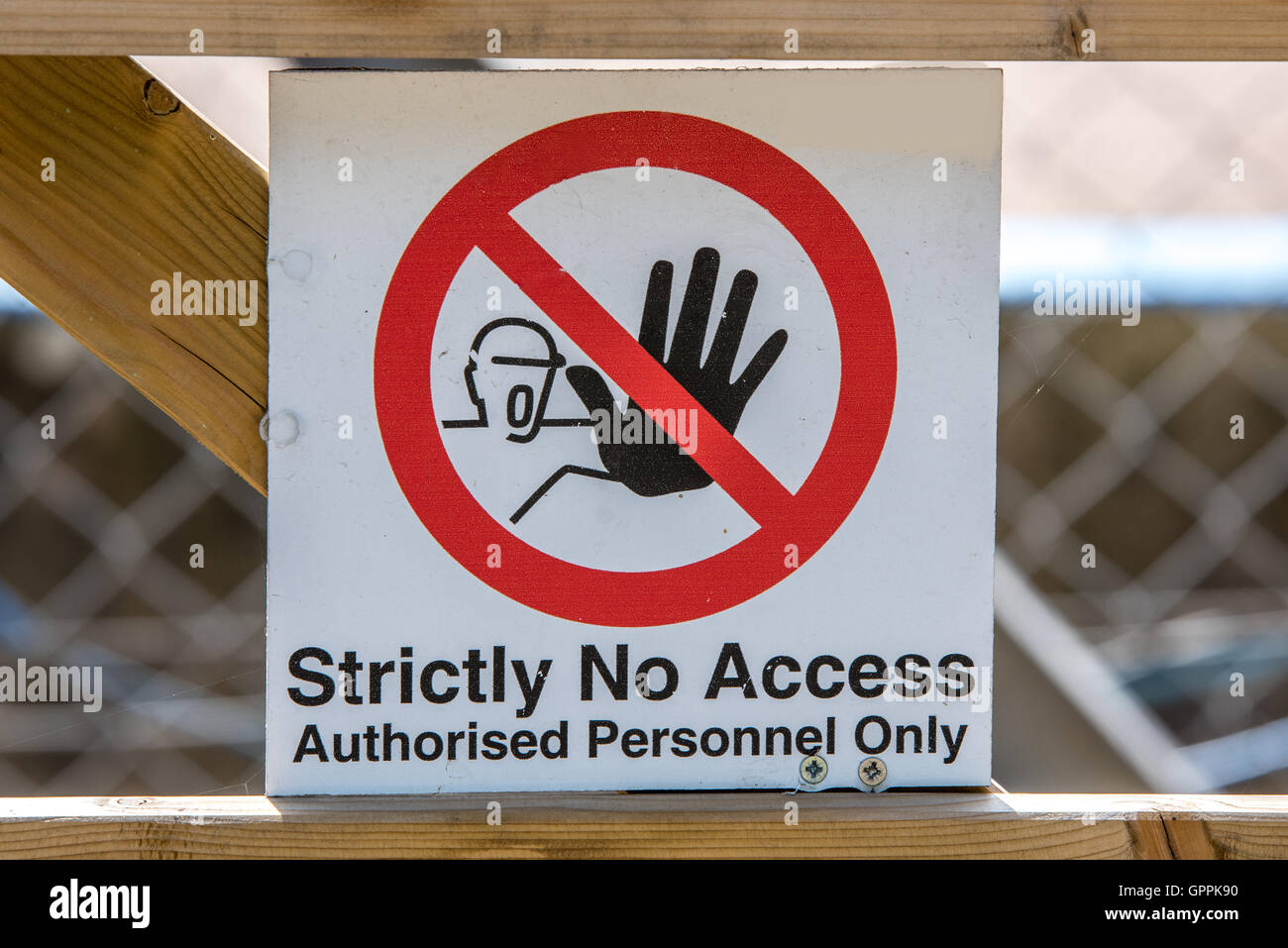 A Strictly no access sign Stock Photo - Alamy