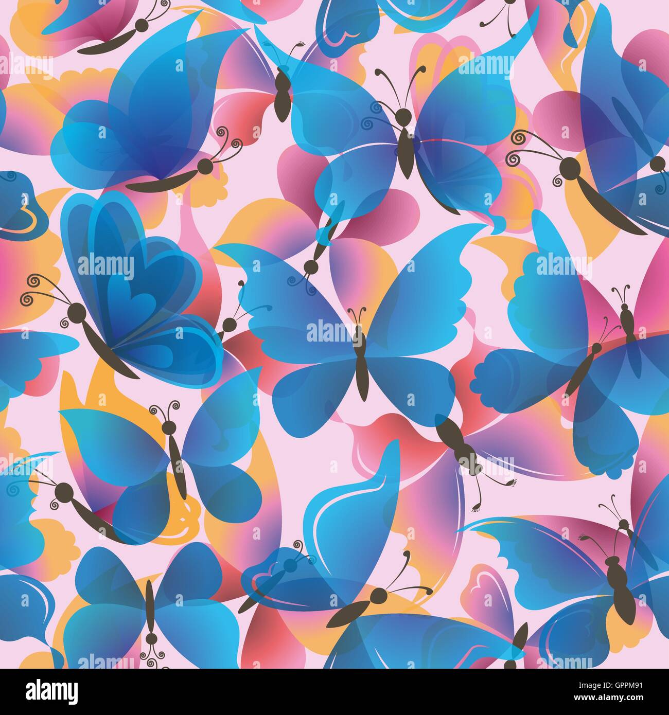 Seamless background, butterflies Stock Vector Image & Art - Alamy