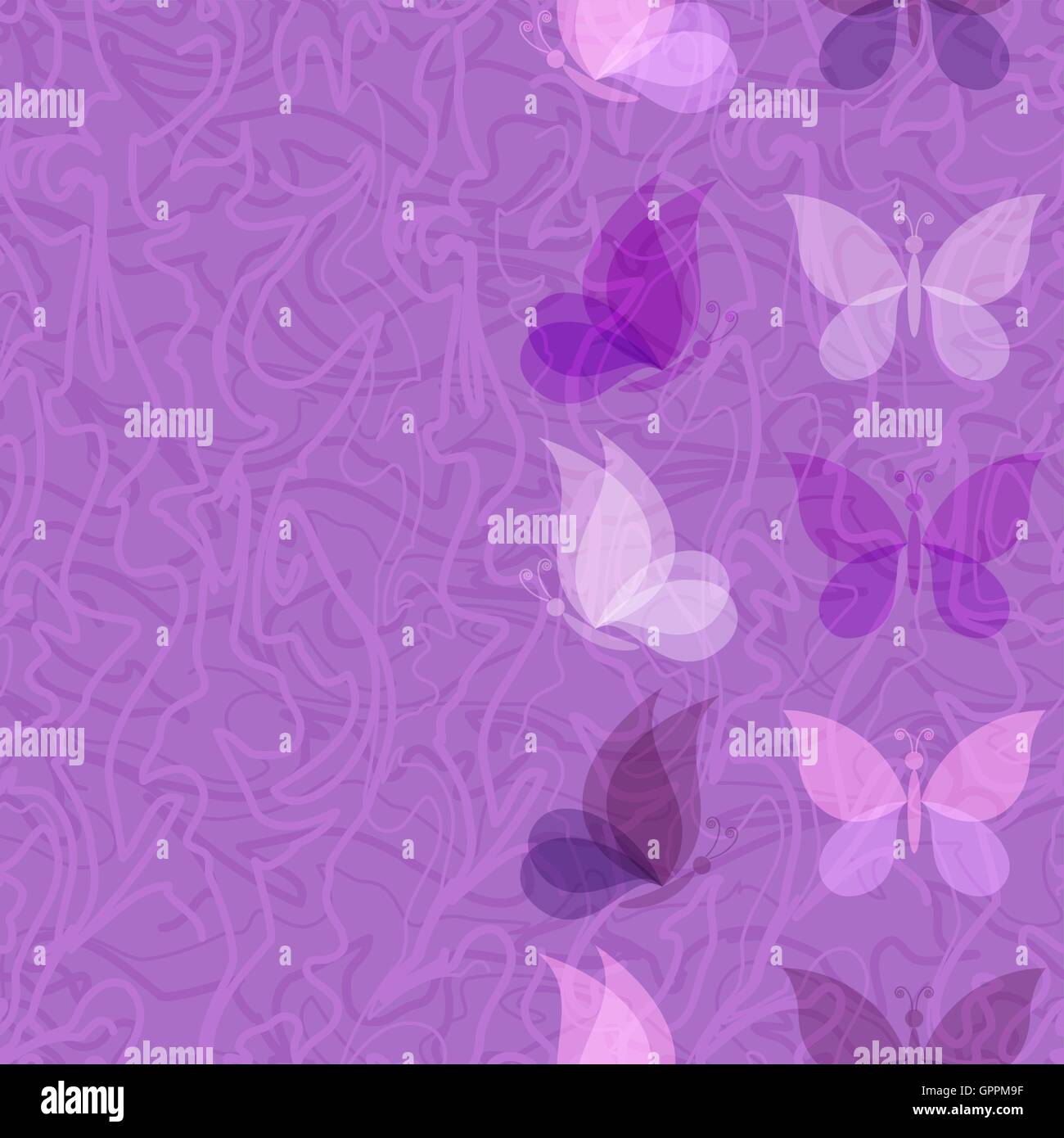 Seamless pattern, transparent butterflies Stock Vector Image & Art - Alamy