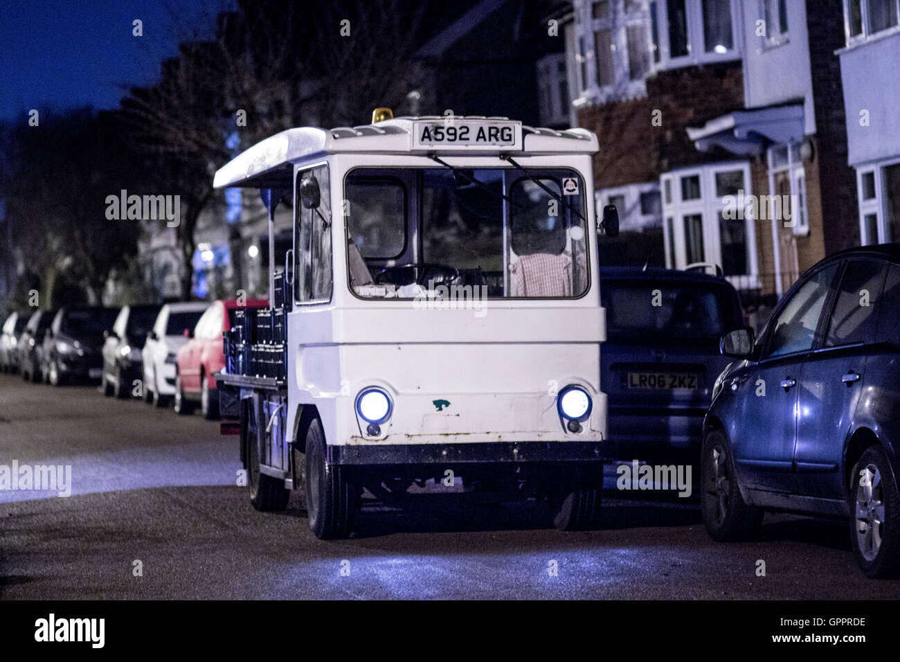 Milk float hi-res stock photography and images - Alamy