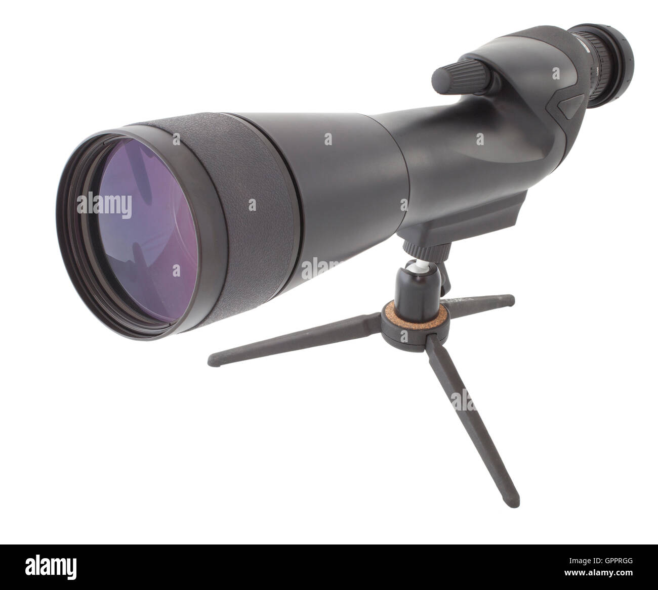 High powered spotting scope that is isolated on white Stock Photo - Alamy