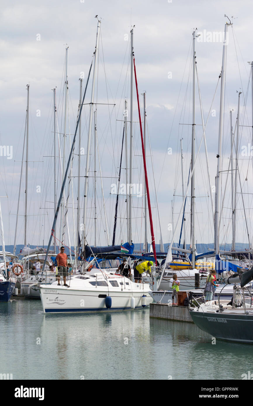 Port of Balatonfüred, Hungary Stock Photo - Alamy