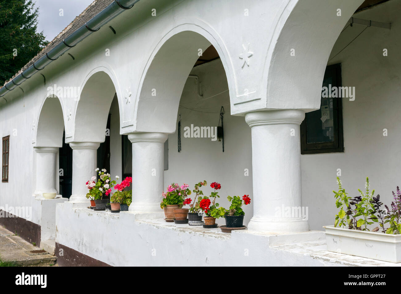 Traditional hungarian village house Stock Photo - Alamy