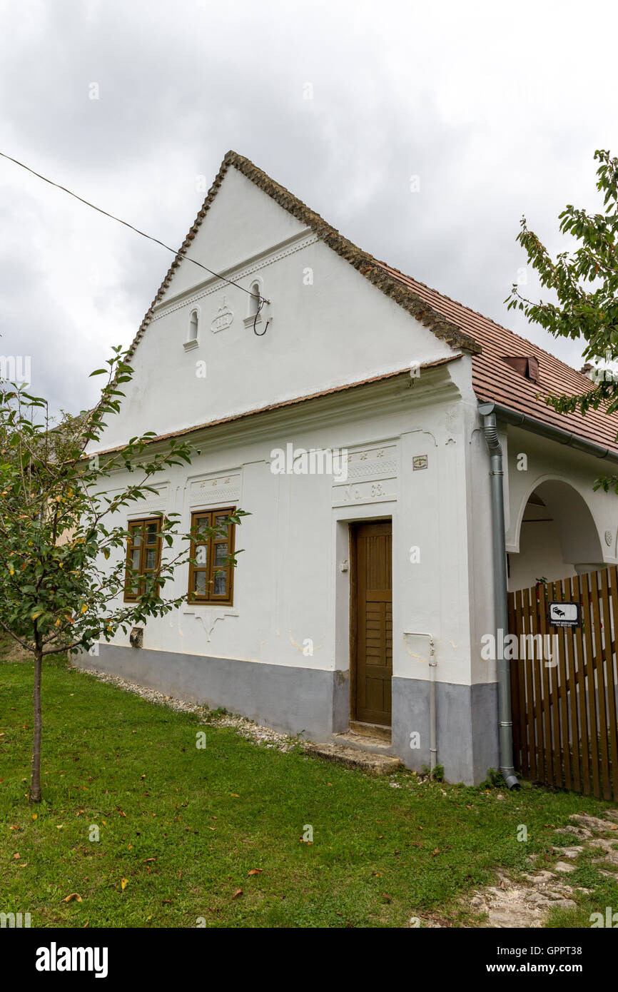 Traditional hungarian village house Stock Photo - Alamy