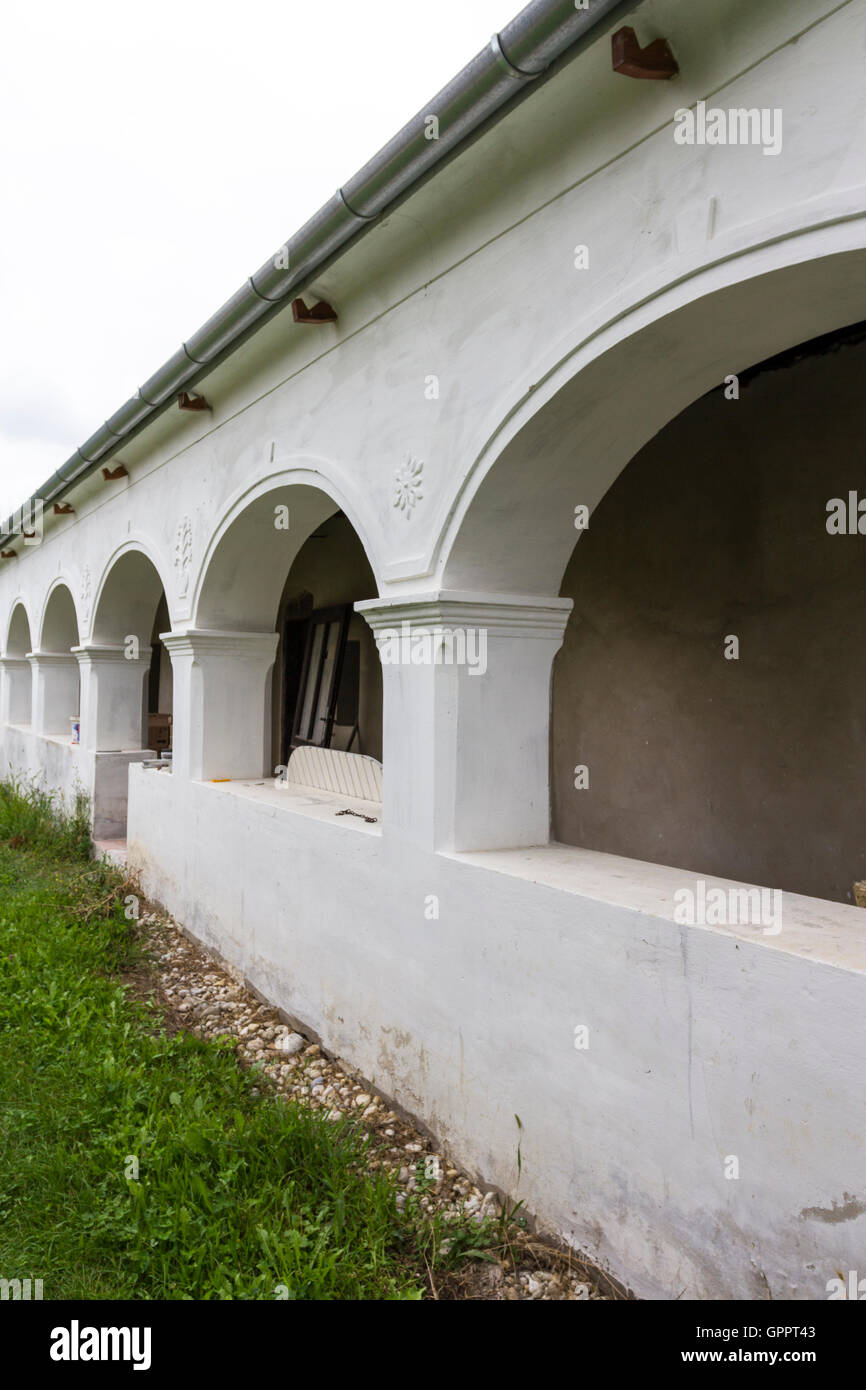 Traditional hungarian village house Stock Photo - Alamy