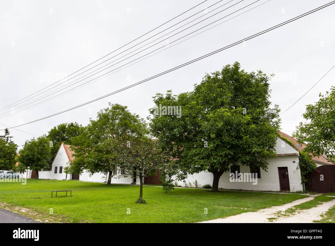 Traditional hungarian village house Stock Photo - Alamy