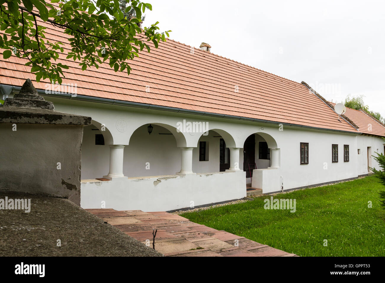 Traditional hungarian village house Stock Photo - Alamy