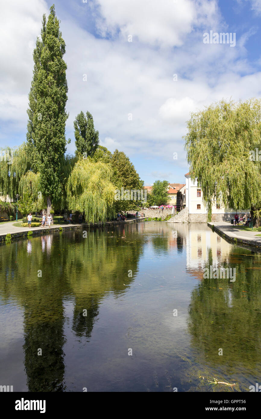 Mill Pond in downtown Tapolca Stock Photo - Alamy