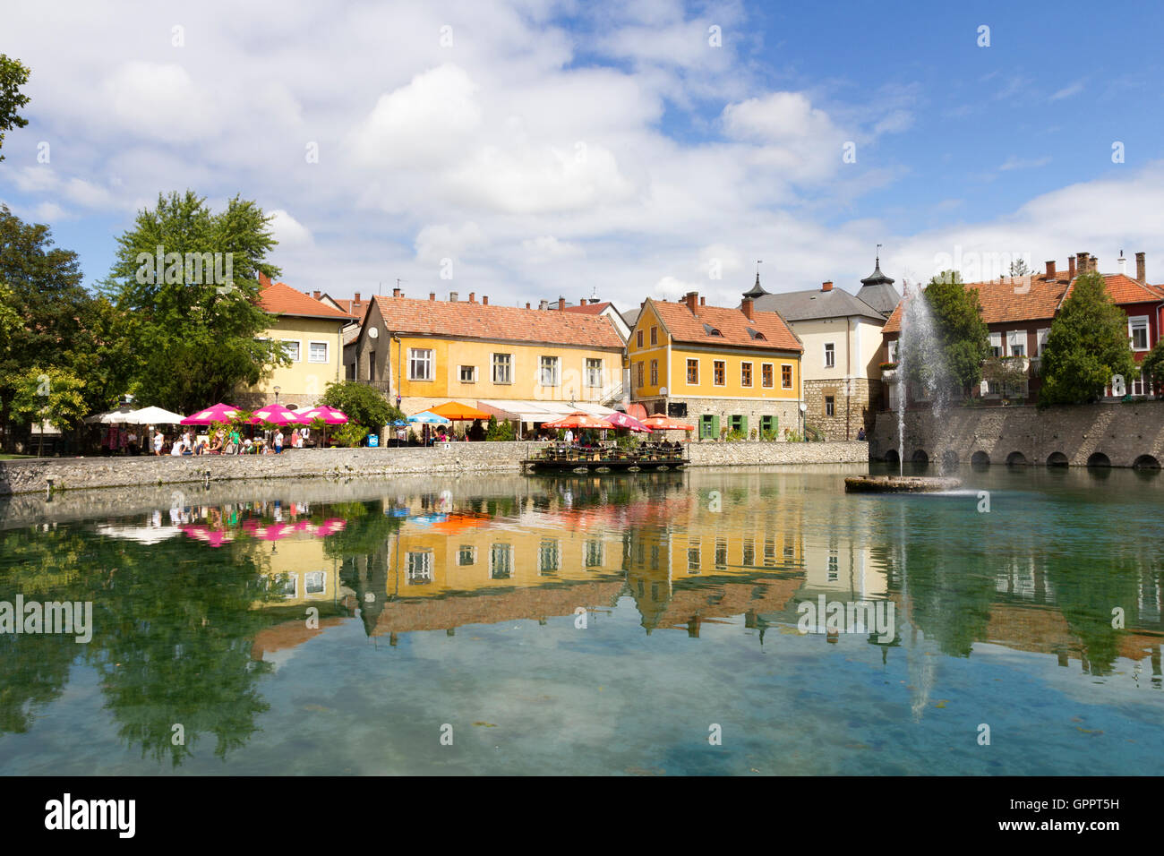 Mill Pond in downtown Tapolca Stock Photo - Alamy