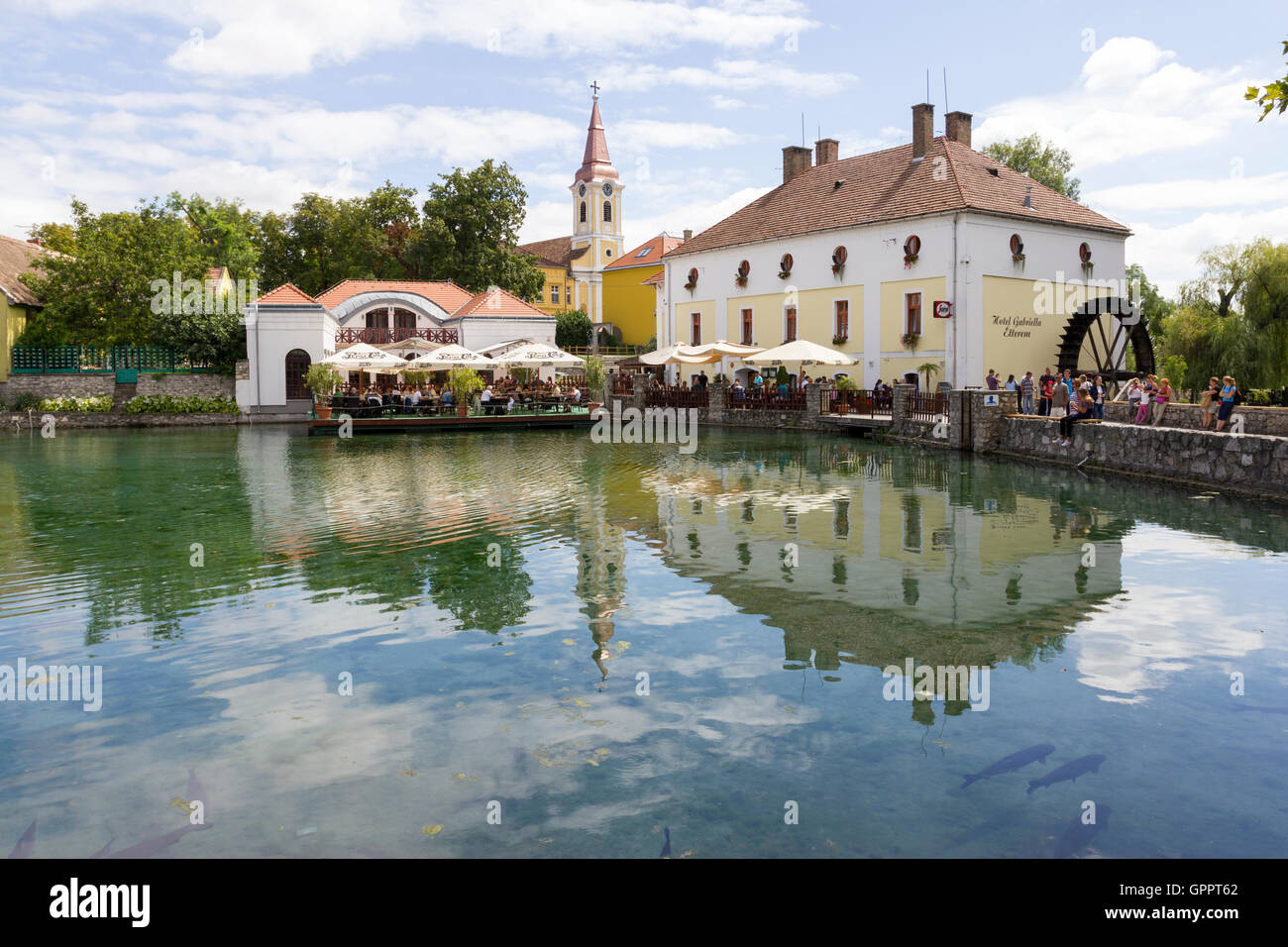 Mill Pond in downtown Tapolca Stock Photo - Alamy