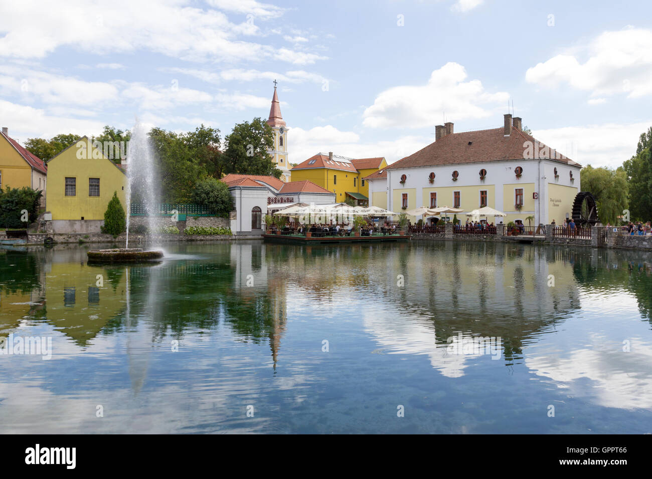 Mill Pond in downtown Tapolca Stock Photo - Alamy