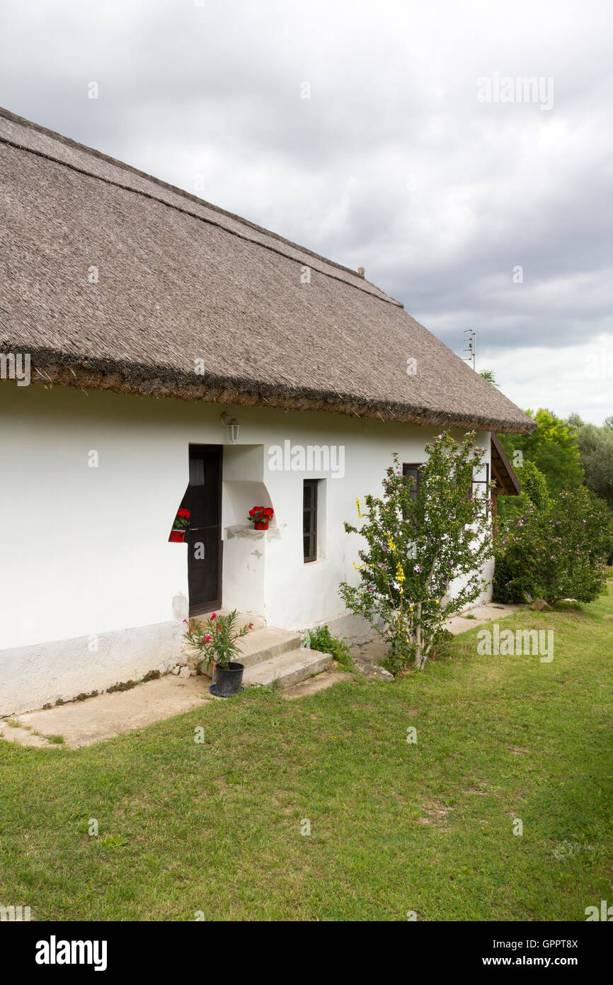 Traditional hungarian village house Stock Photo - Alamy