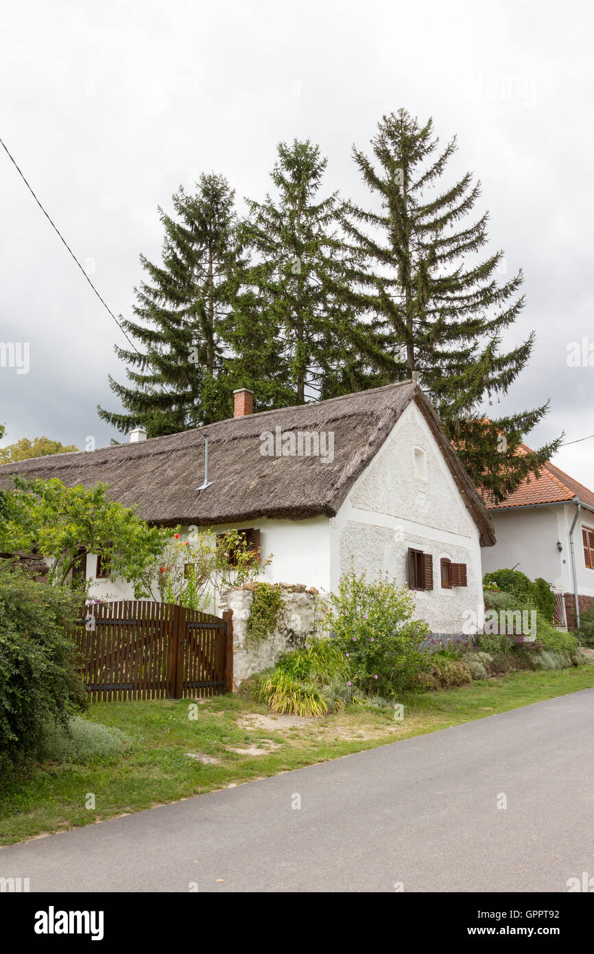 Traditional hungarian village house Stock Photo - Alamy