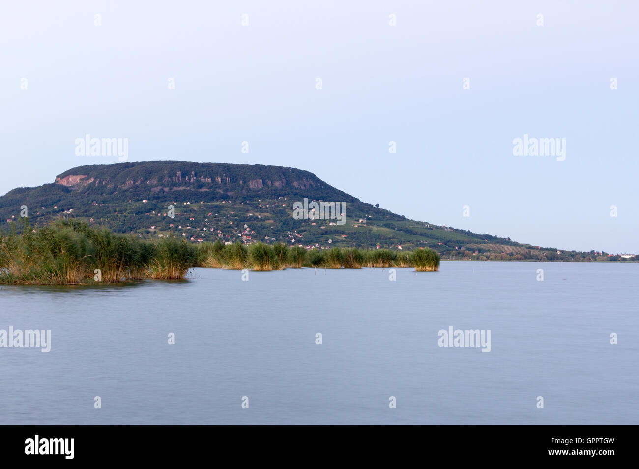 Badacsony mountain view from Szigliget Stock Photo - Alamy
