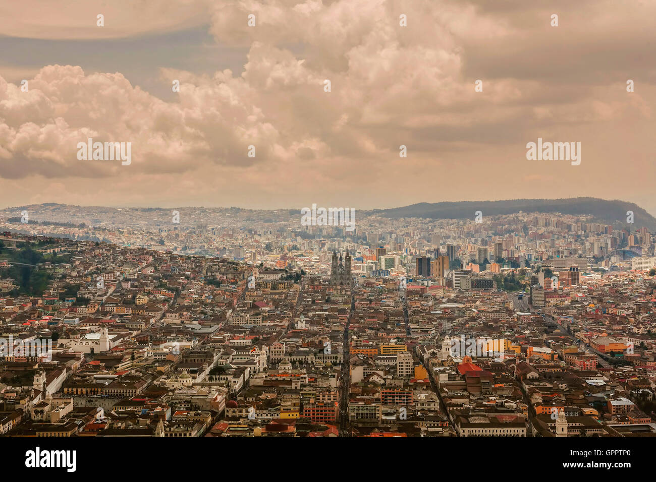 Aerial View Of Quito Capital Of Ecuador, South America Stock Photo - Alamy