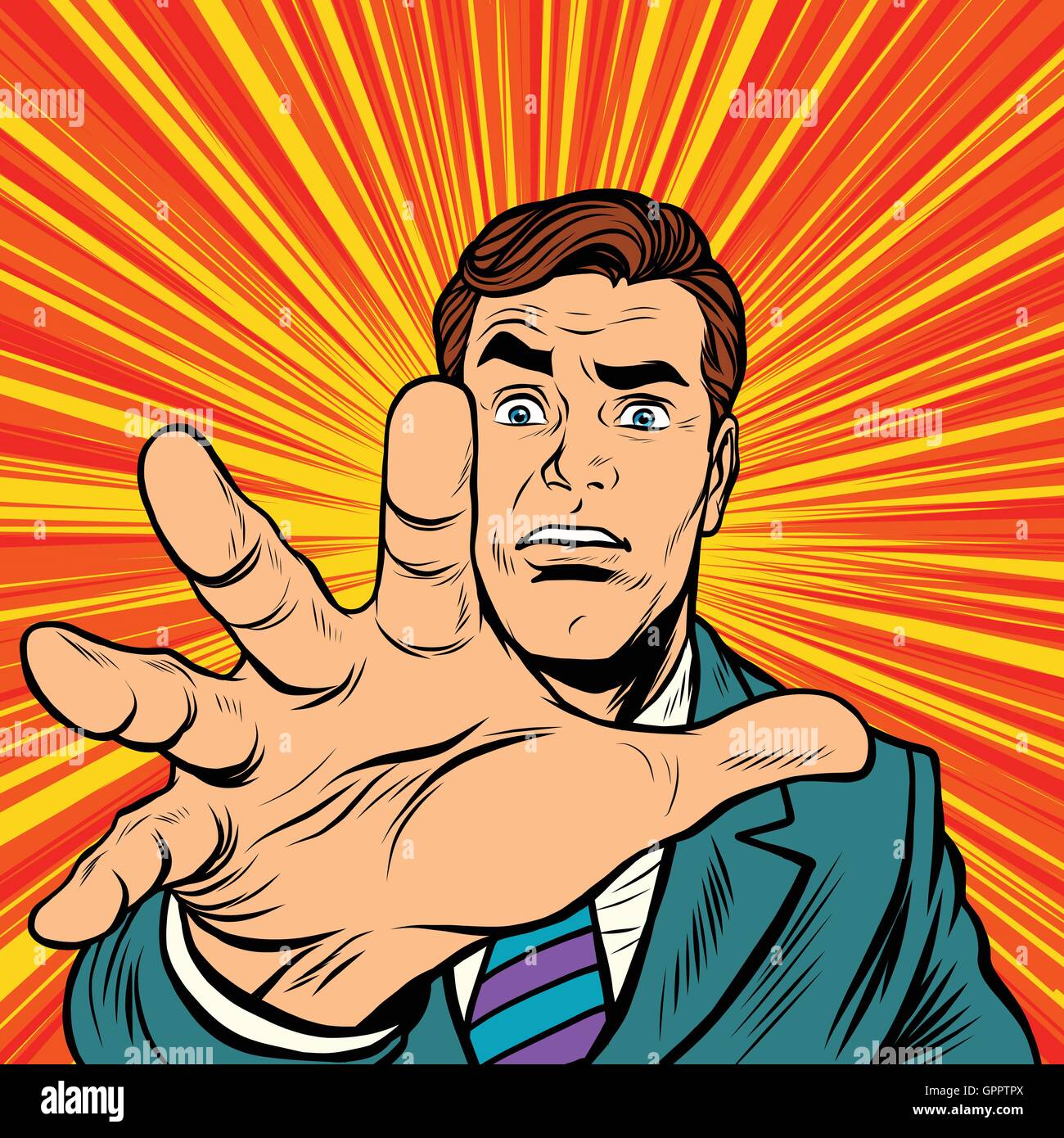 Retro man missing a hand Stock Vector Image & Art - Alamy