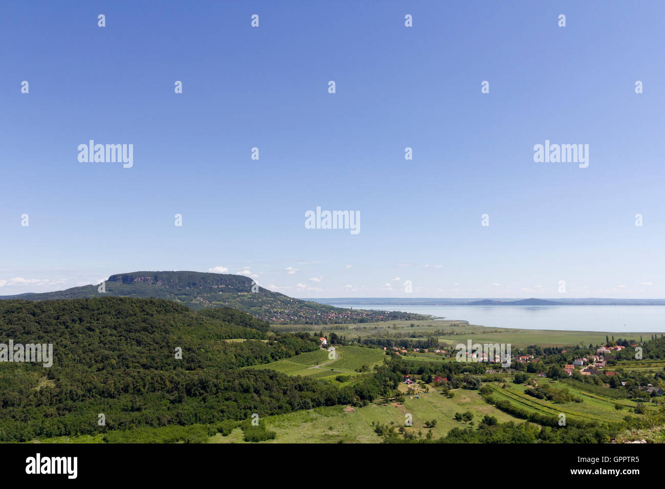 Badacsony mountain at lake Balaton Stock Photo - Alamy