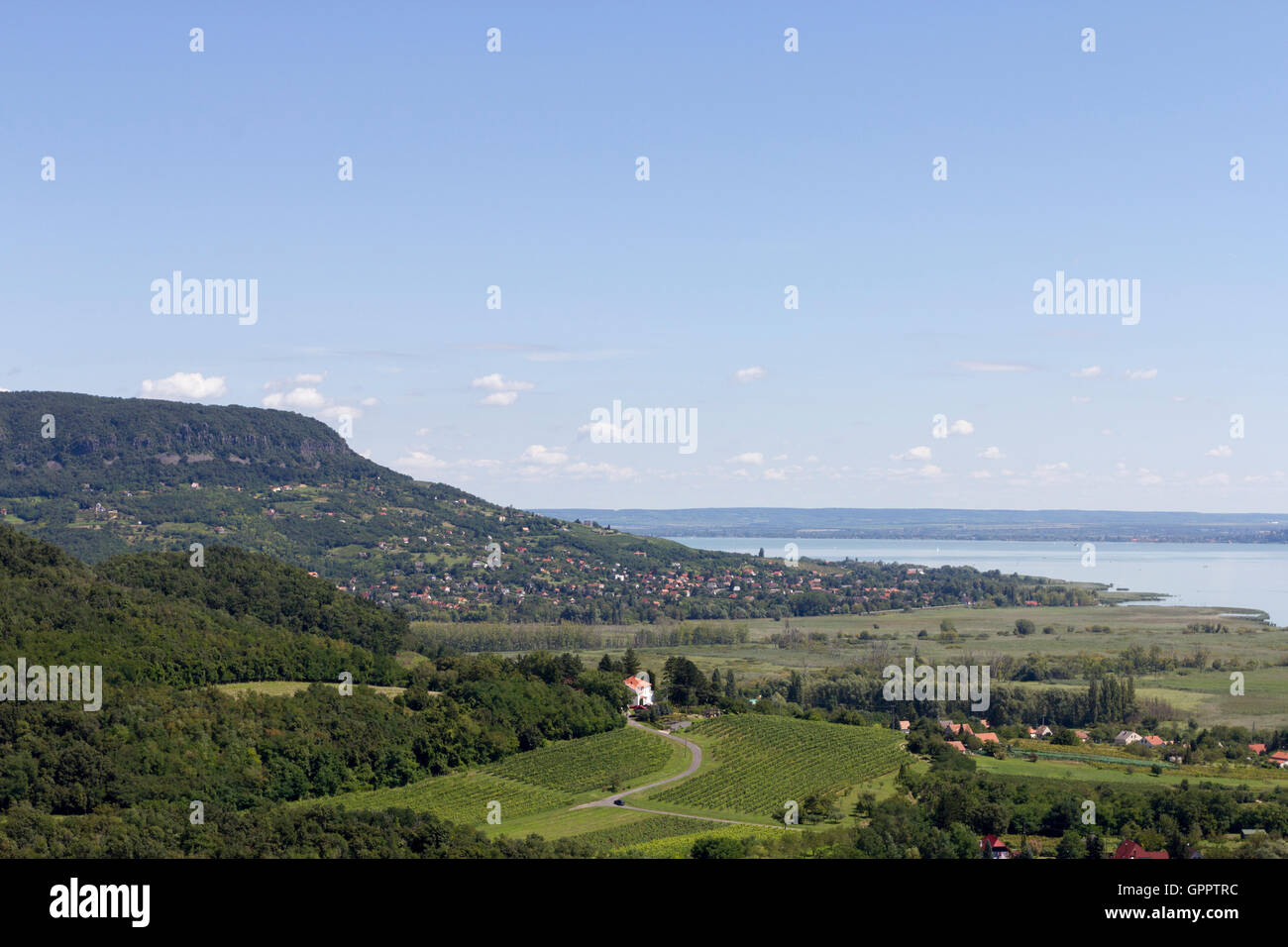 Badacsony mountain at lake Balaton Stock Photo - Alamy