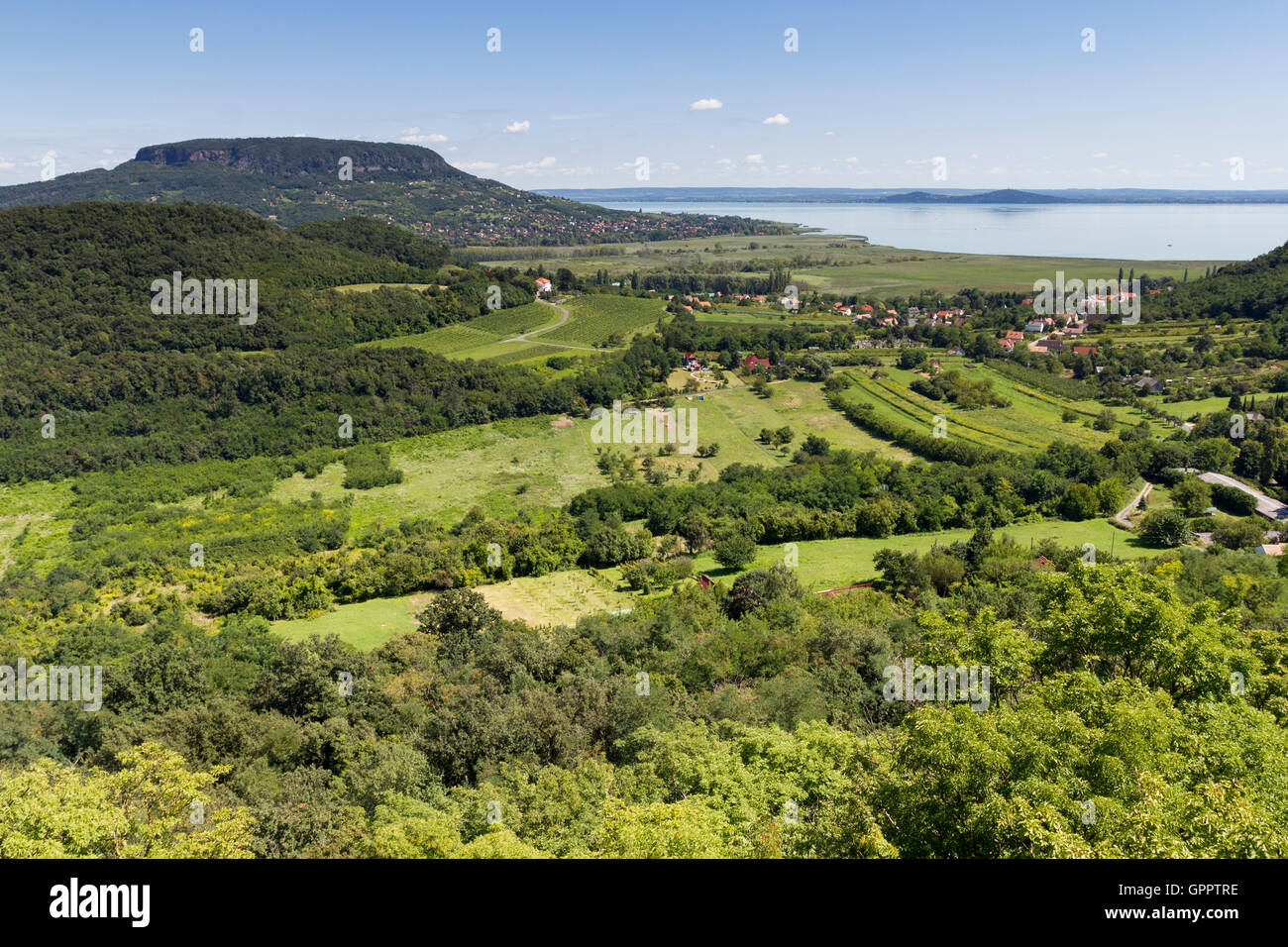 Badacsony mountain at lake Balaton Stock Photo - Alamy