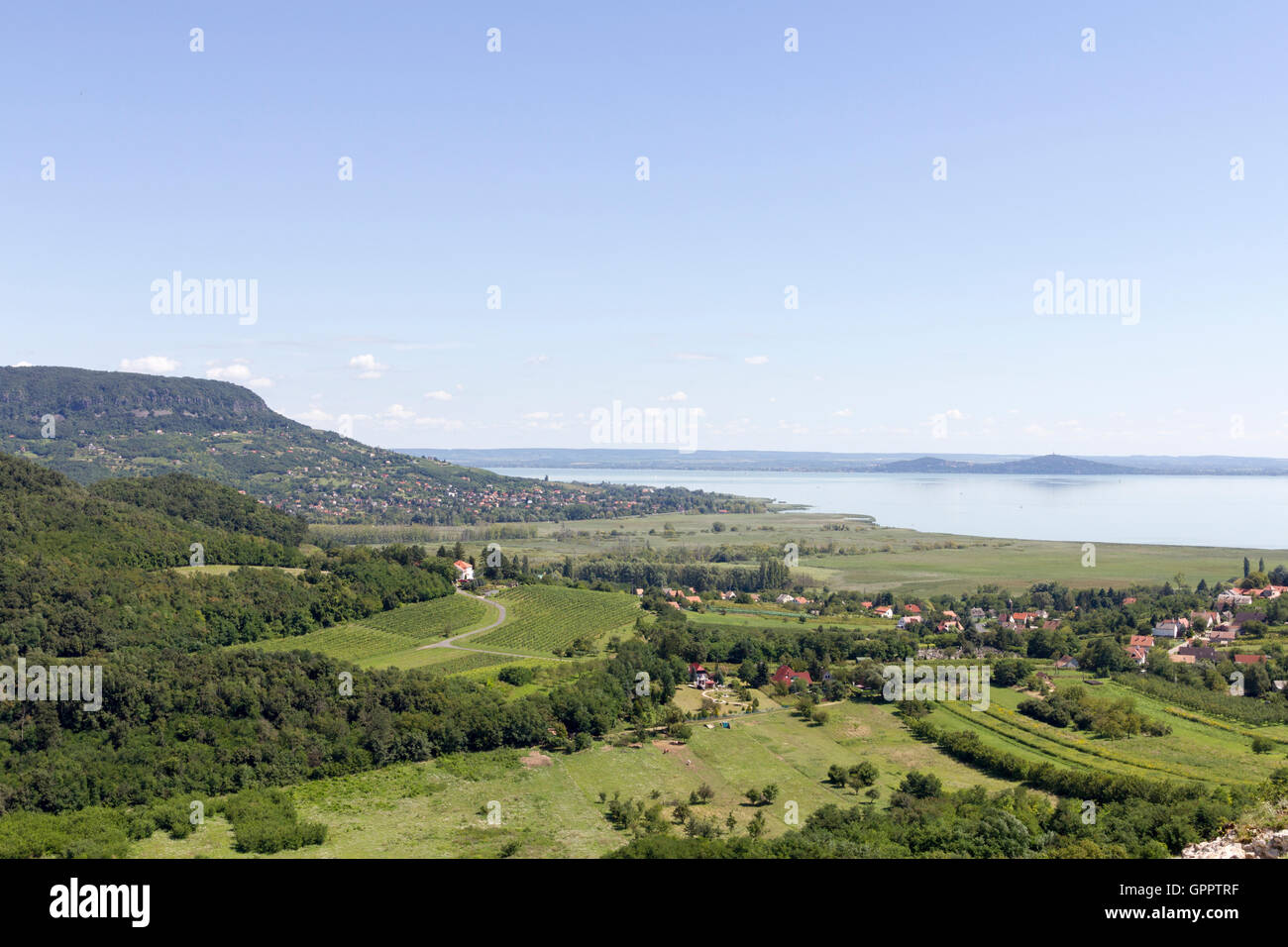 Badacsony mountain at lake Balaton Stock Photo - Alamy