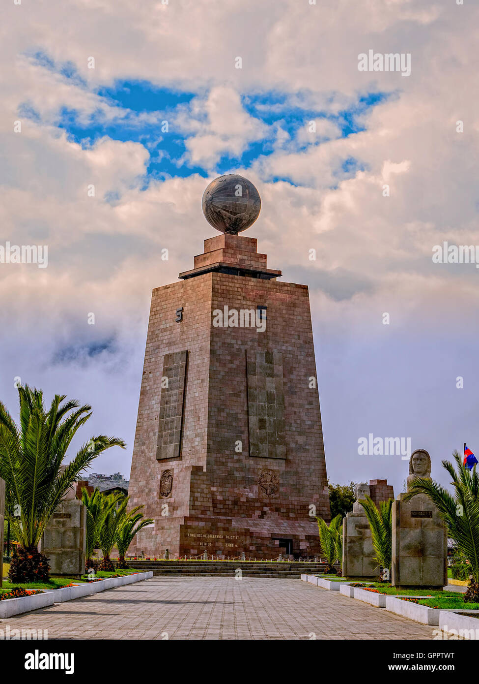 Middle Of The World, Mitad Del Mundo The 30M Tall Monument, Near Quito ...