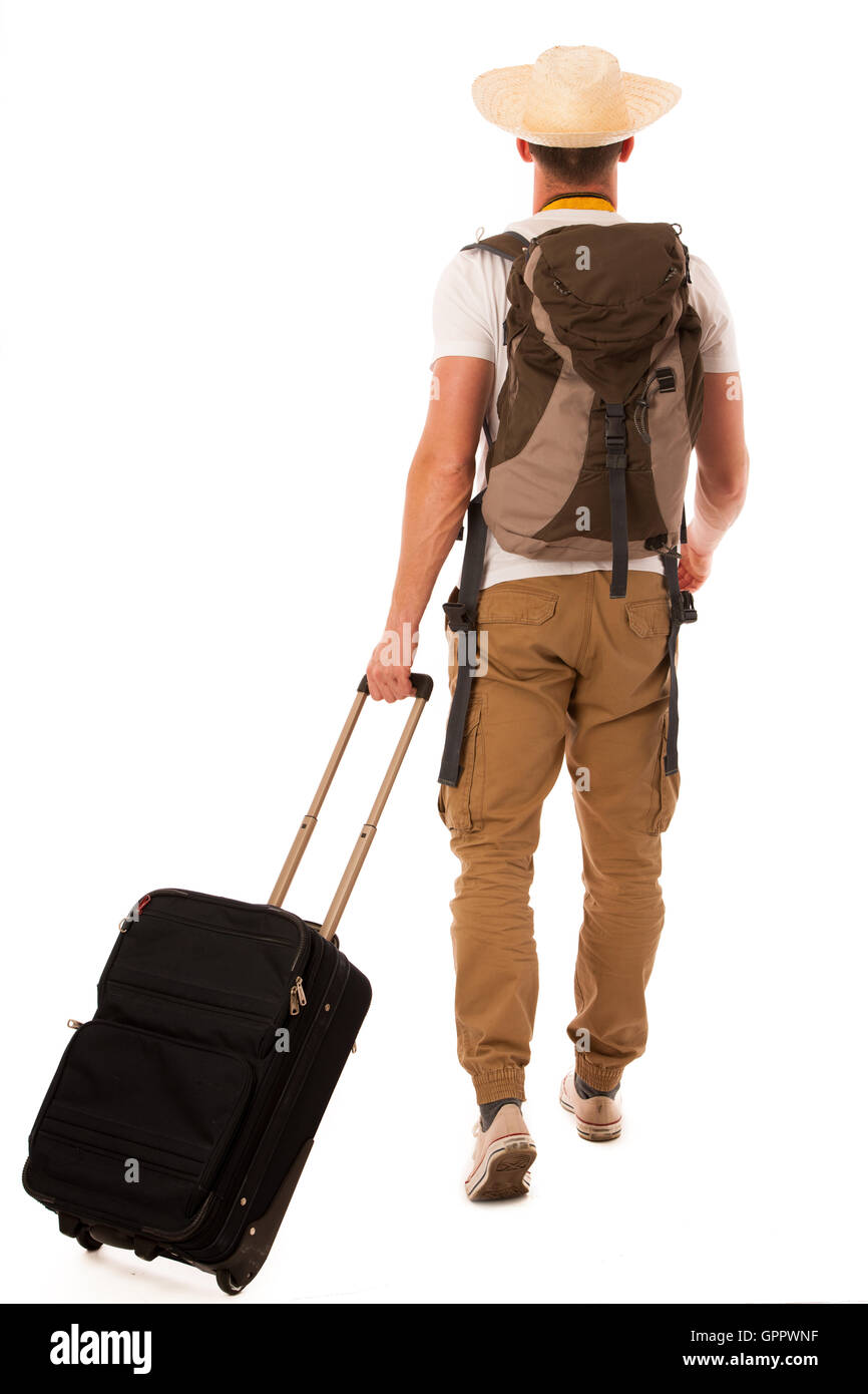 Walk away with suitcase Cut Out Stock Images & Pictures - Alamy