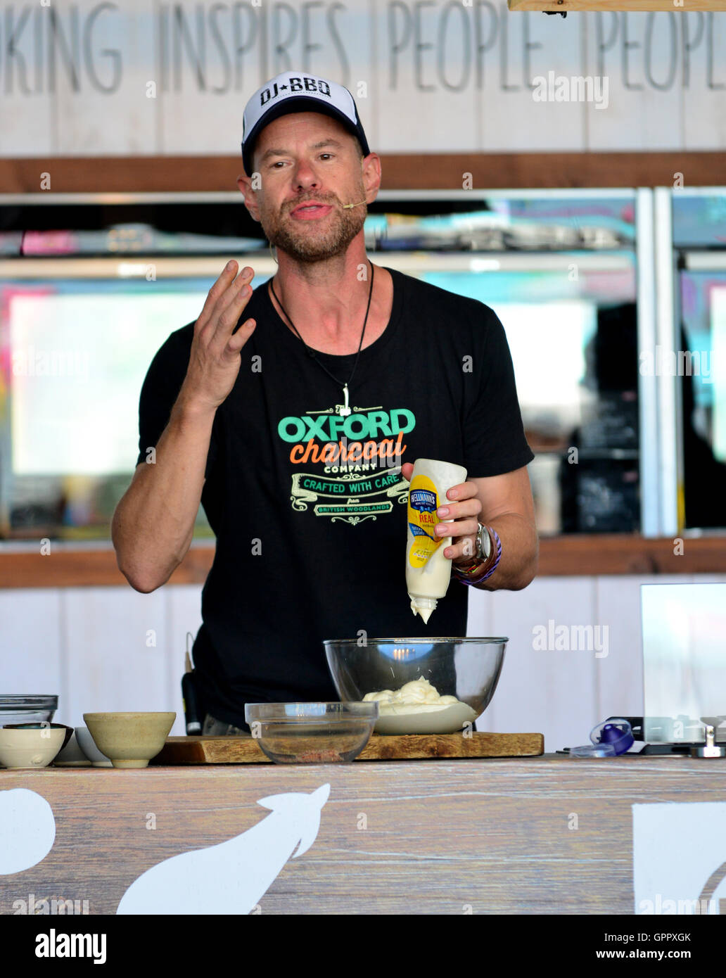 DJ BBQ at The Big Feastival at Alex James' Farm August, 2016 in Kingham ...