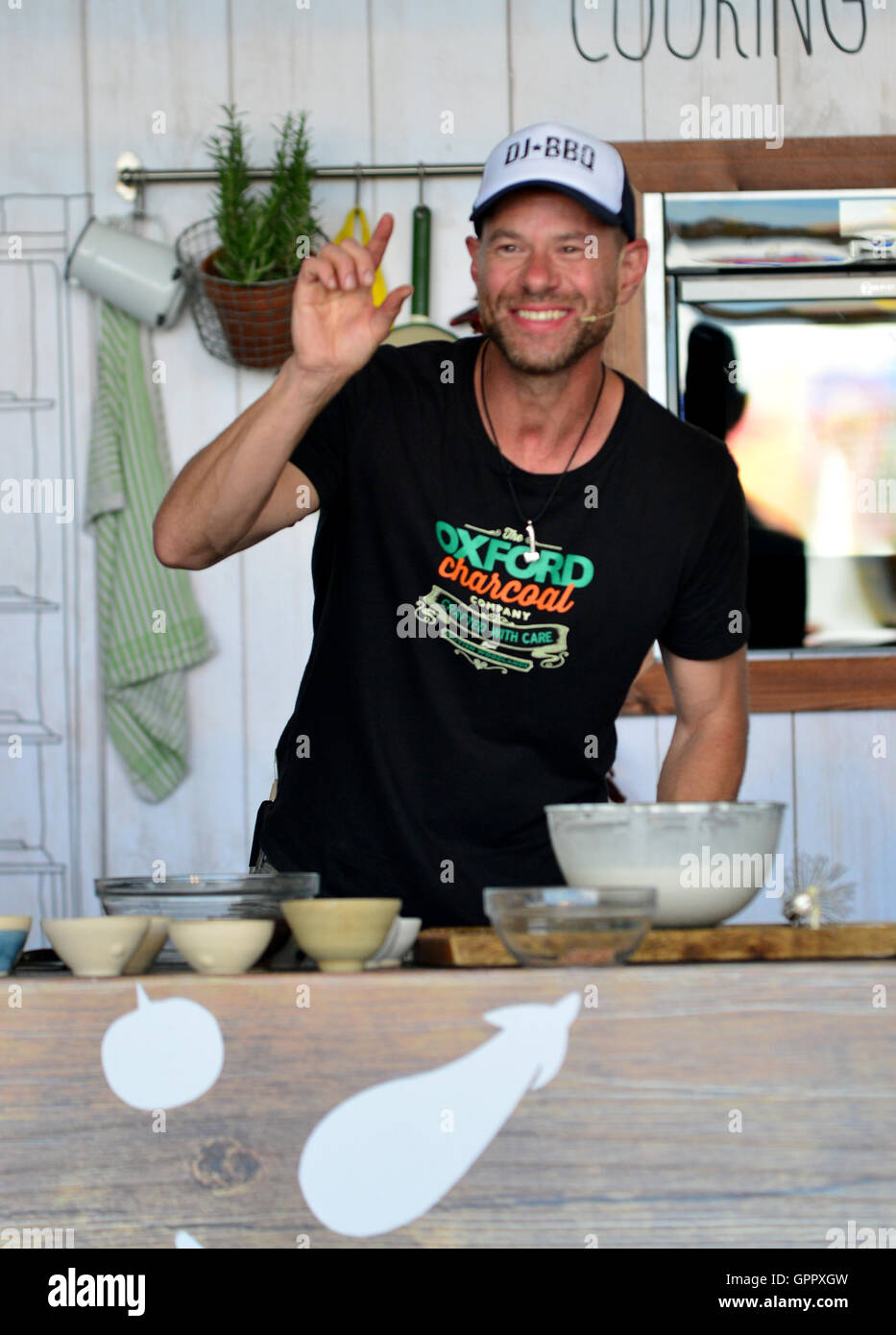 DJ BBQ at The Big Feastival at Alex James' Farm August, 2016 in Kingham ...