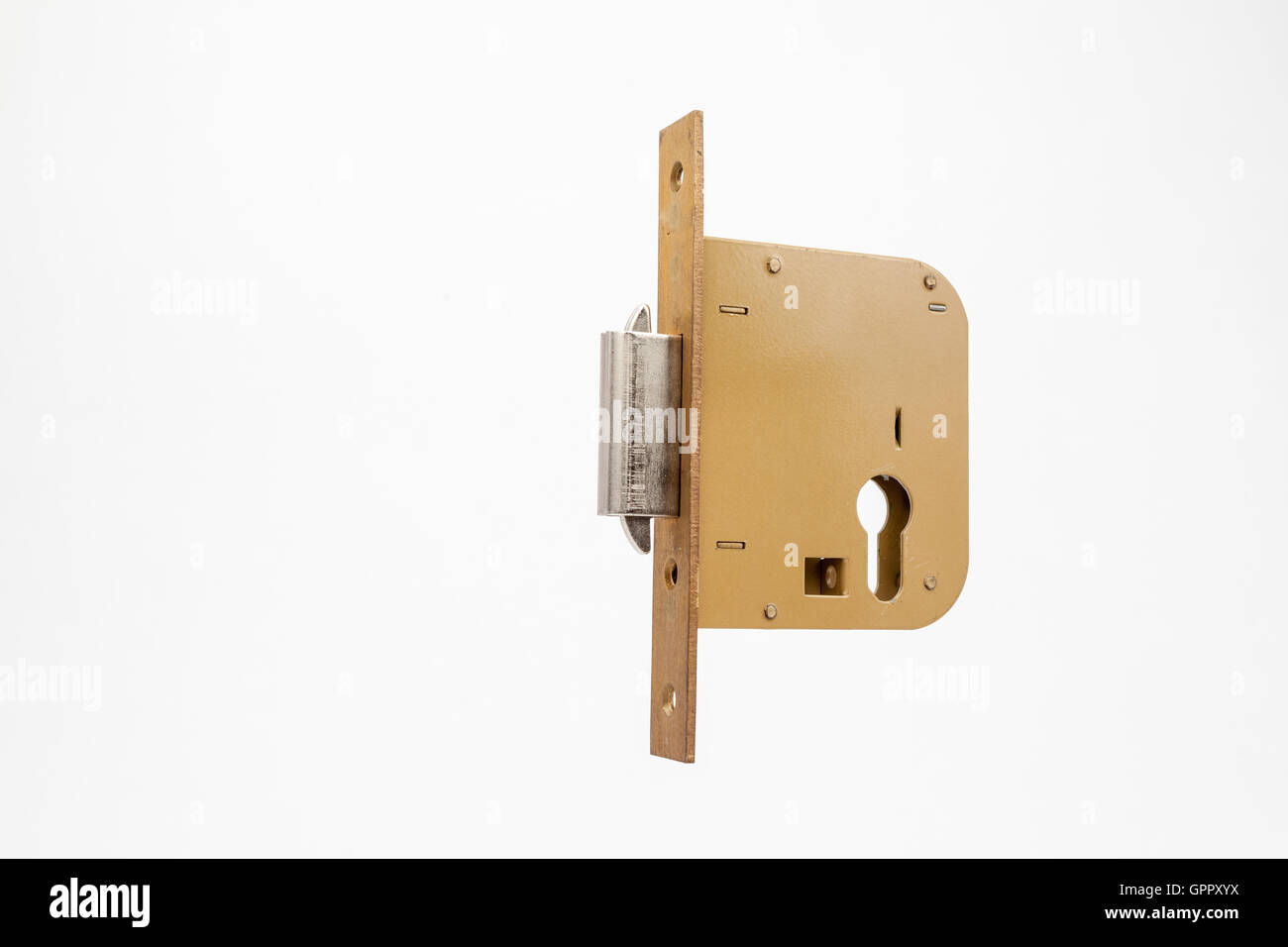 an security lock with cylinder and key door handle Stock Photo - Alamy