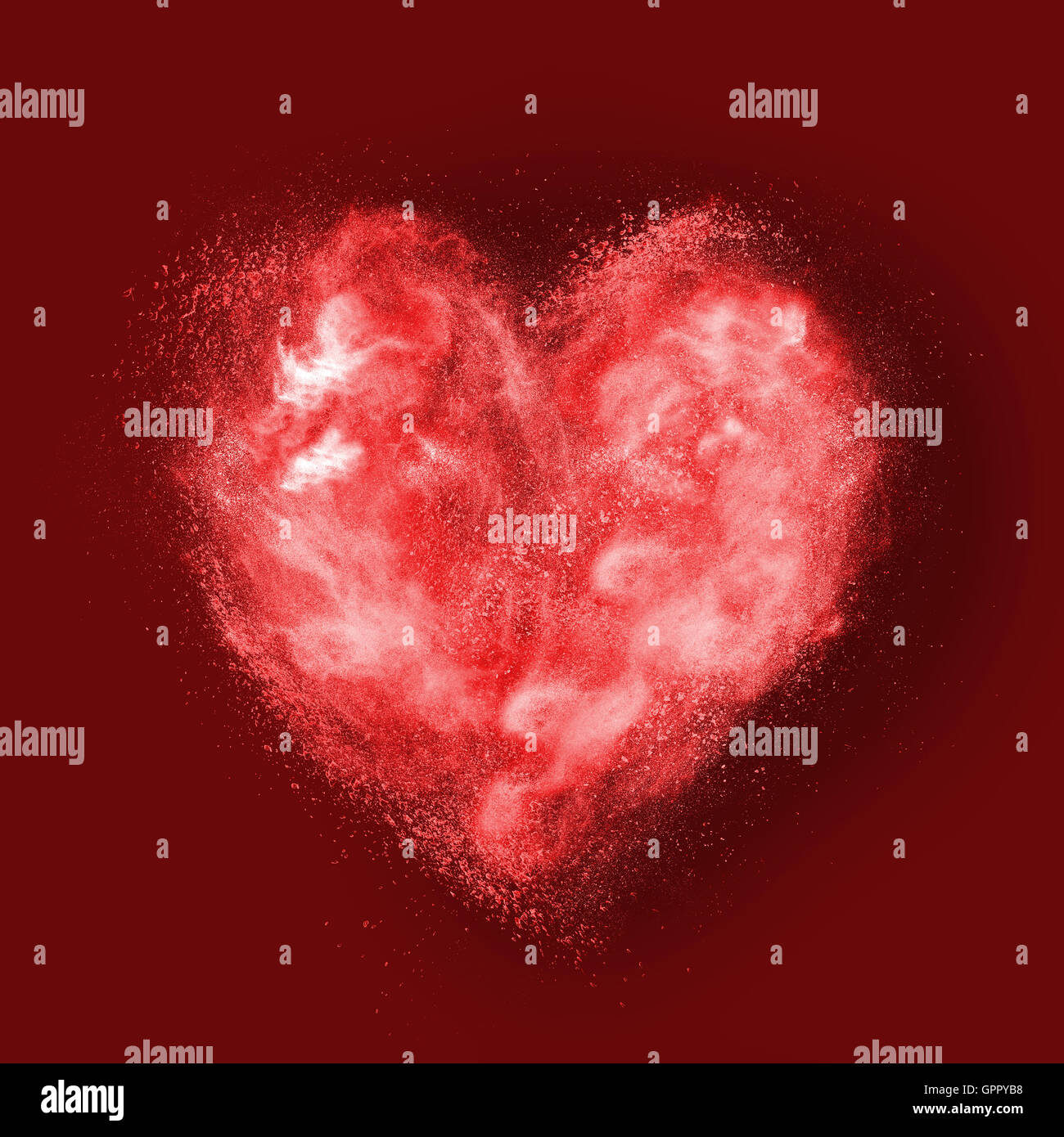Heart made of powder explosion hi-res stock photography and images - Alamy