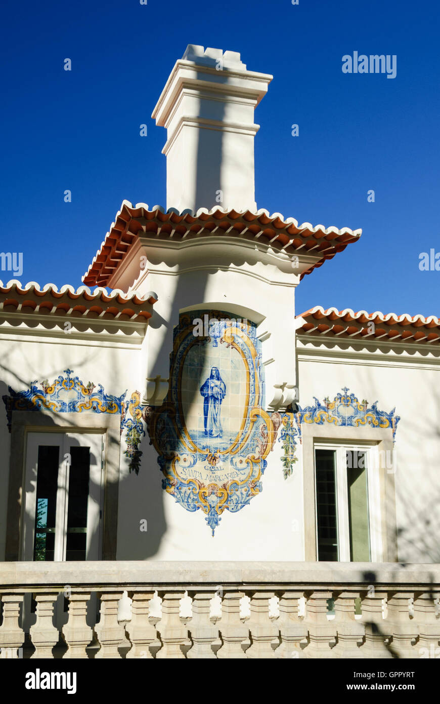Tiled Chimney of House Stock Photo - Alamy