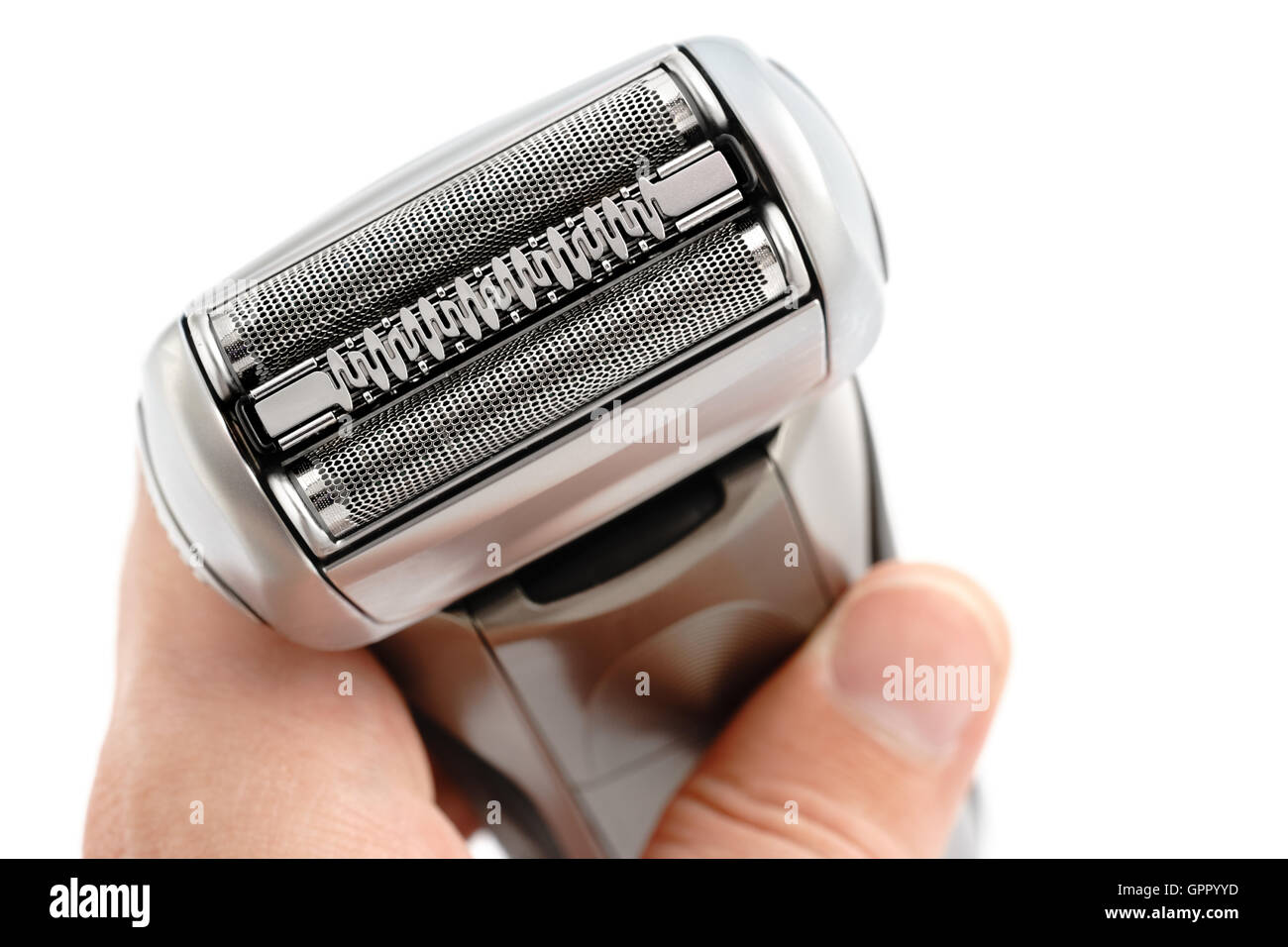 Electric shaver on white background, isolated close-up Stock Photo - Alamy