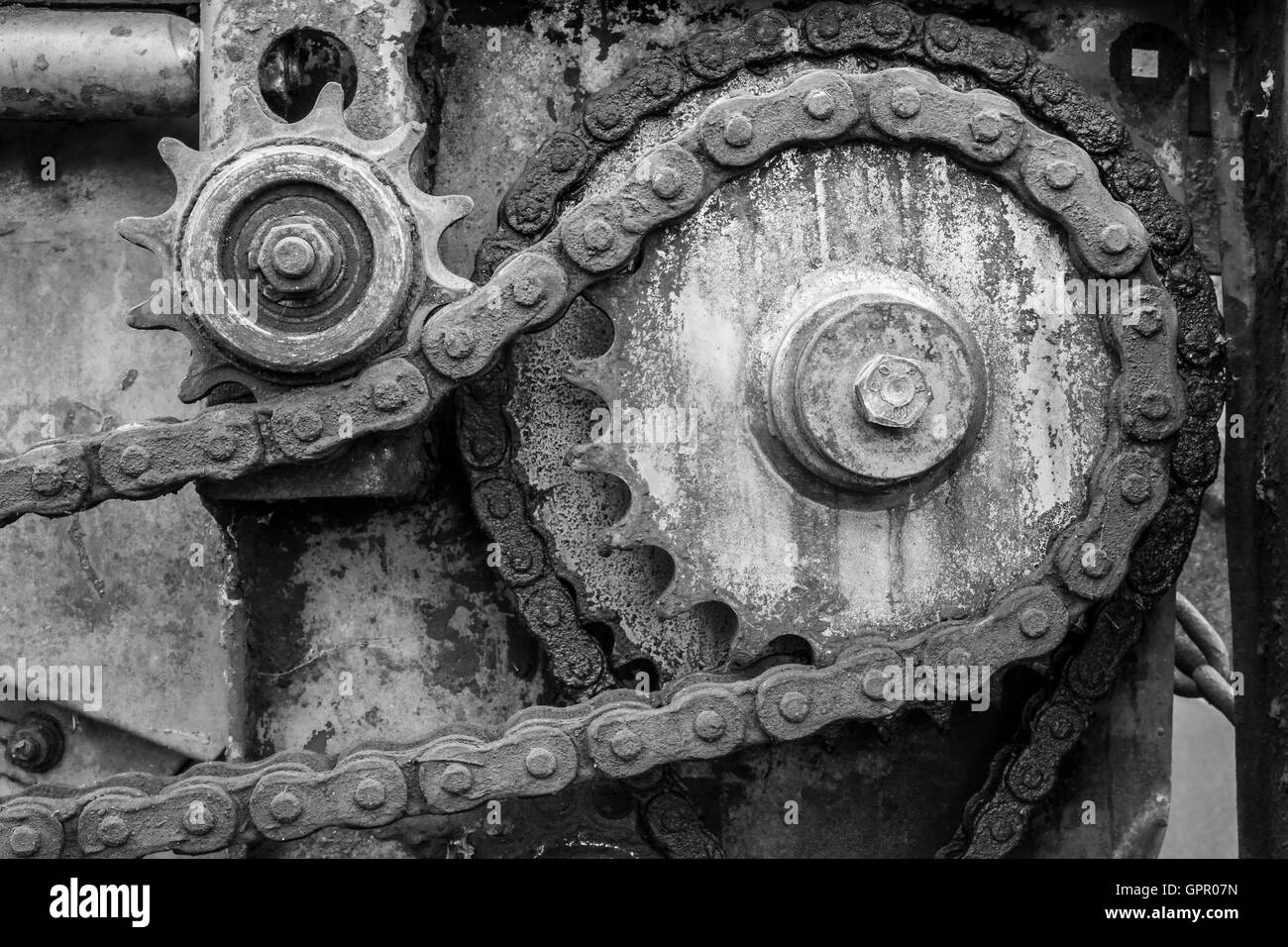 chain driven machinery Stock Photo - Alamy