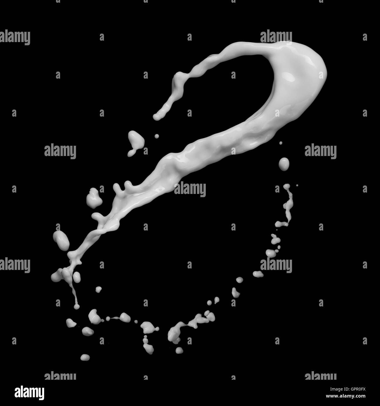 milk splash isolated on black Stock Photo - Alamy