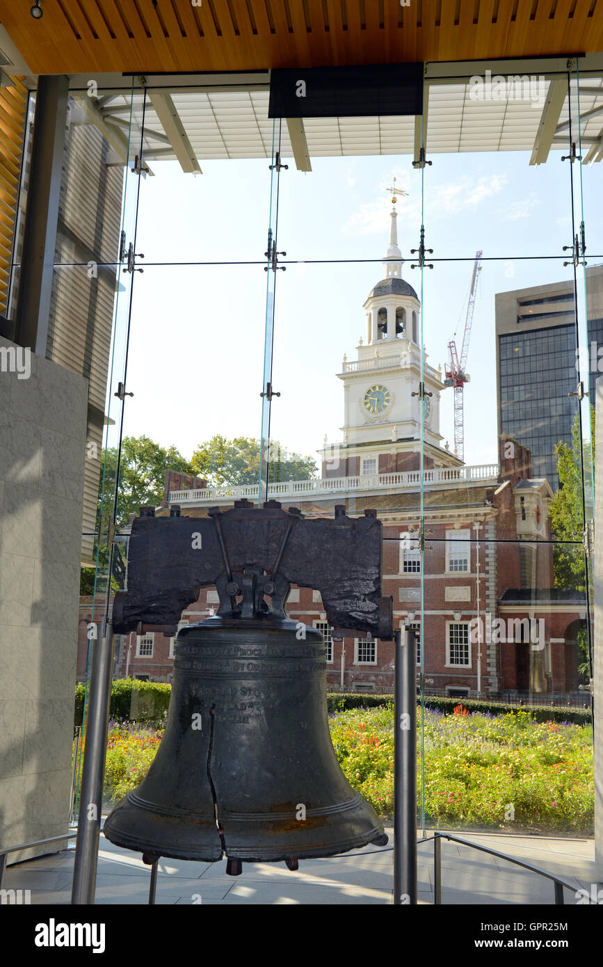 Liberty Bell and Independence Hall, Philadelphia, Pennsylvania Stock ...