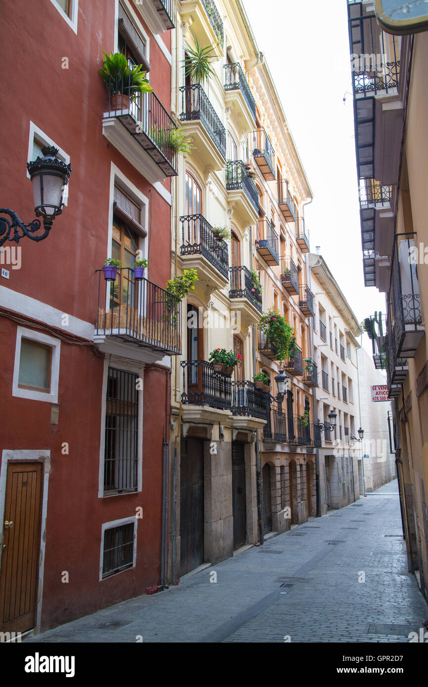 Quaint street in historic on Venice, Italy Stock Photo - Alamy