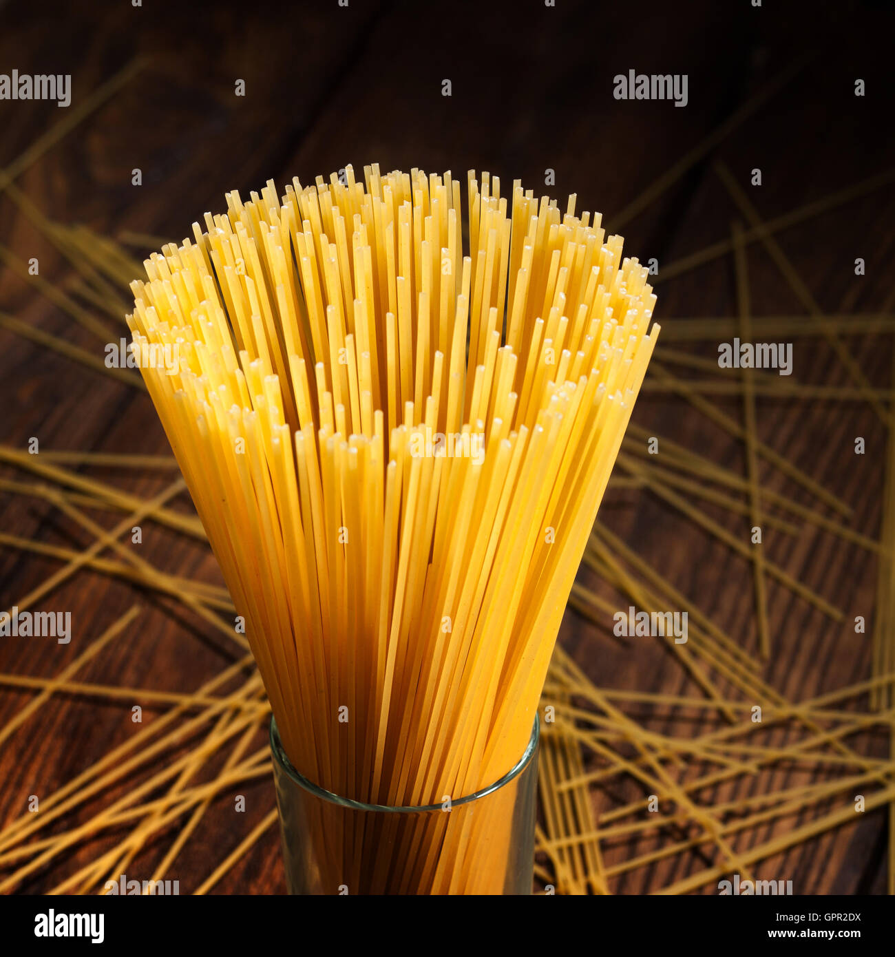 italian spaghetti on black Stock Photo - Alamy