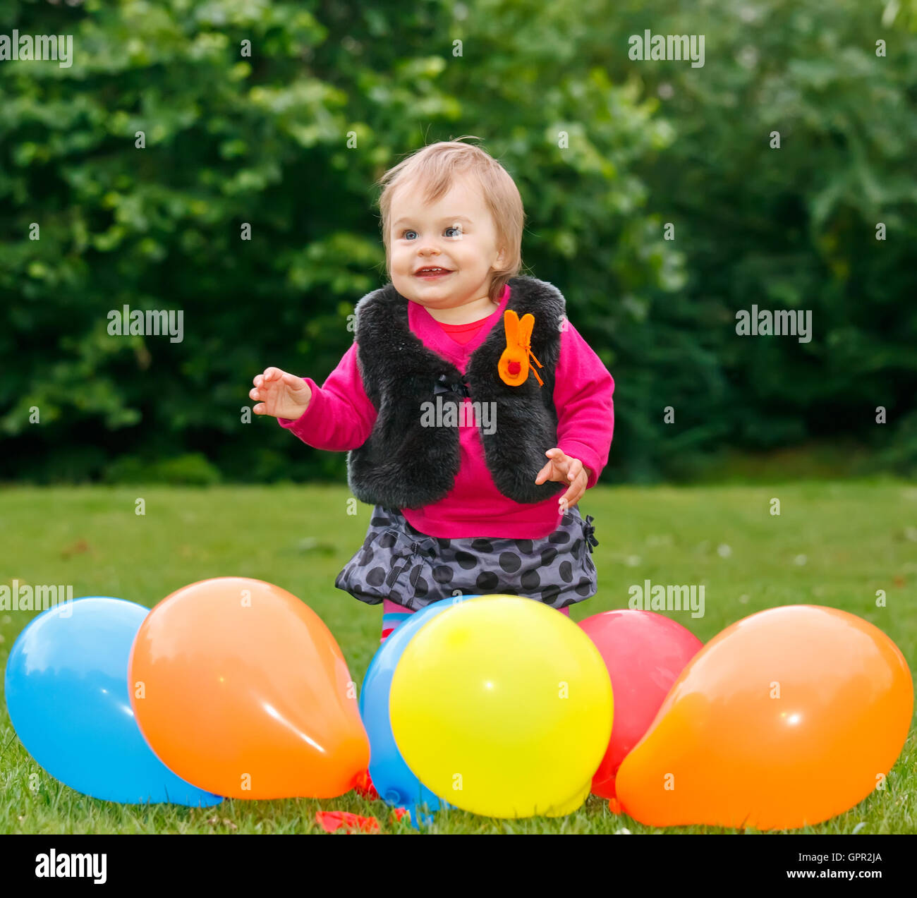 Baby celebrating first birthday Stock Photo - Alamy