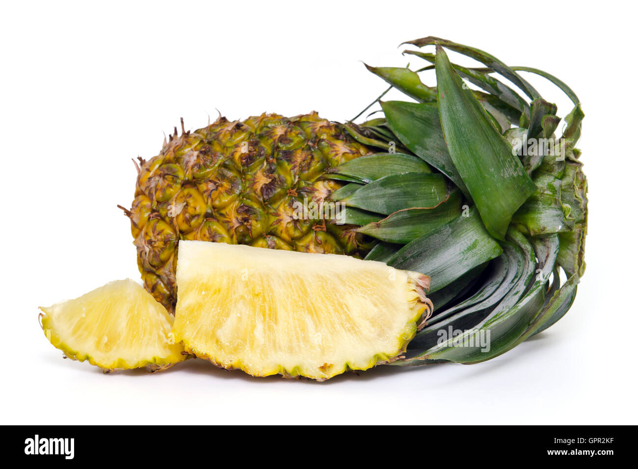 Fresh pineapple (Also called as Ananas Comosus, Bromeliaceae pineapple ...