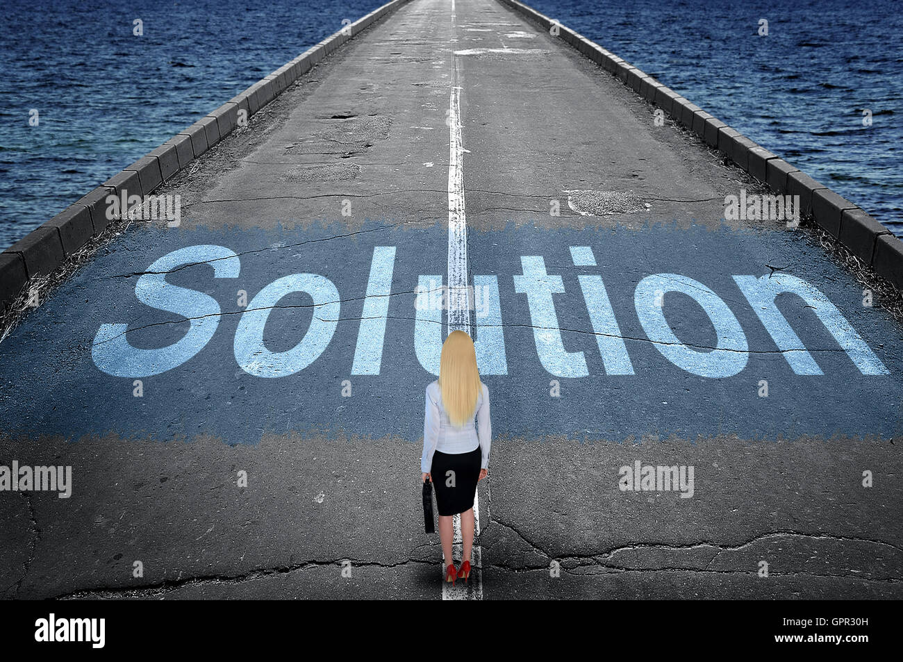 Road sign problem solution hi-res stock photography and images - Alamy