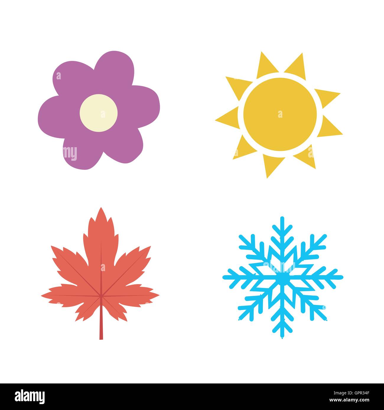 Four seasons icon Stock Vector Images - Alamy