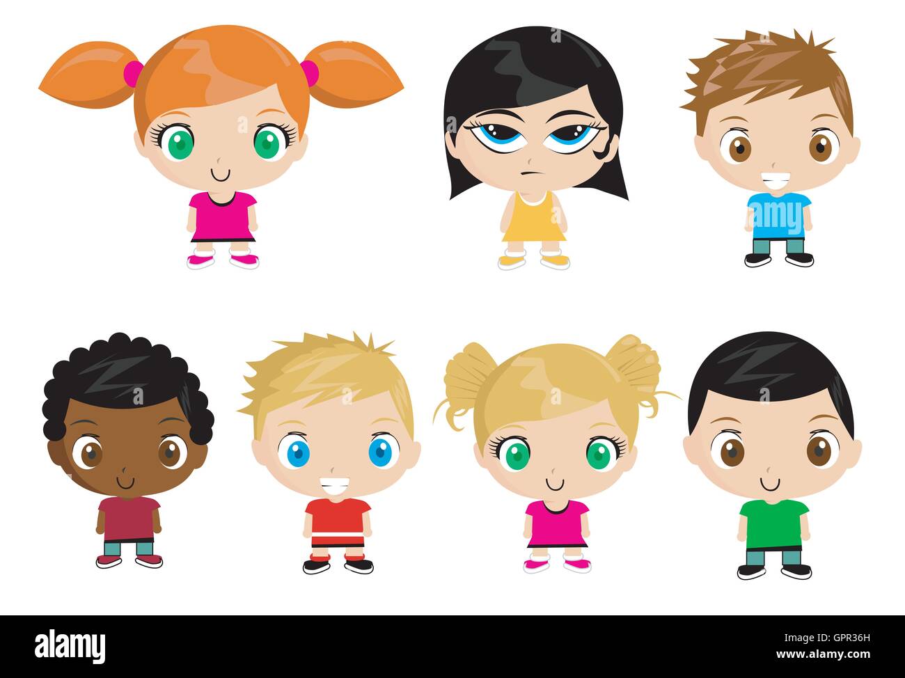 Happy group best friends Cut Out Stock Images & Pictures - Alamy