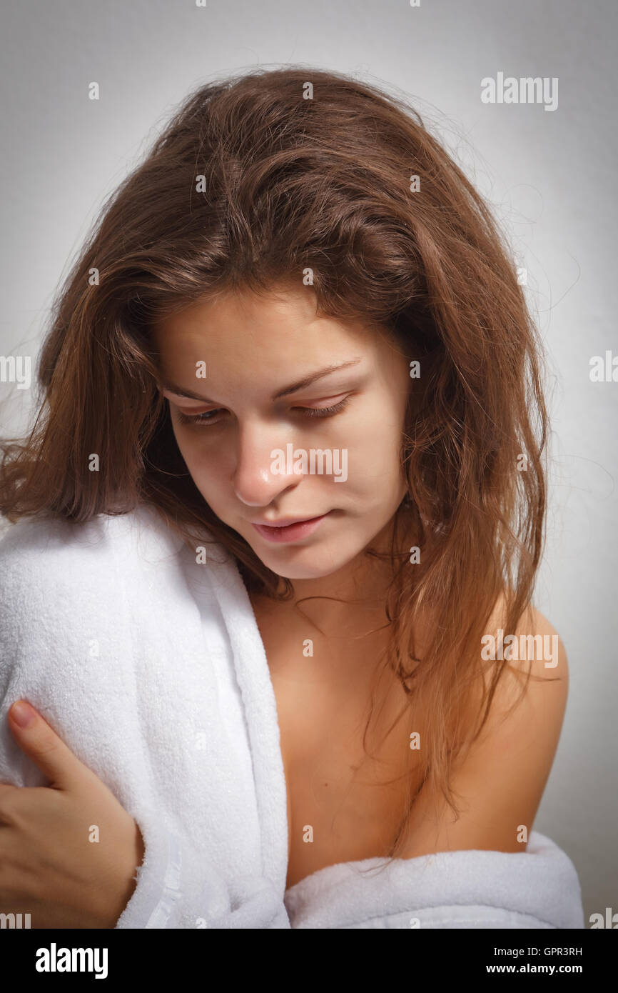 Woman suffering from depression Stock Photo - Alamy