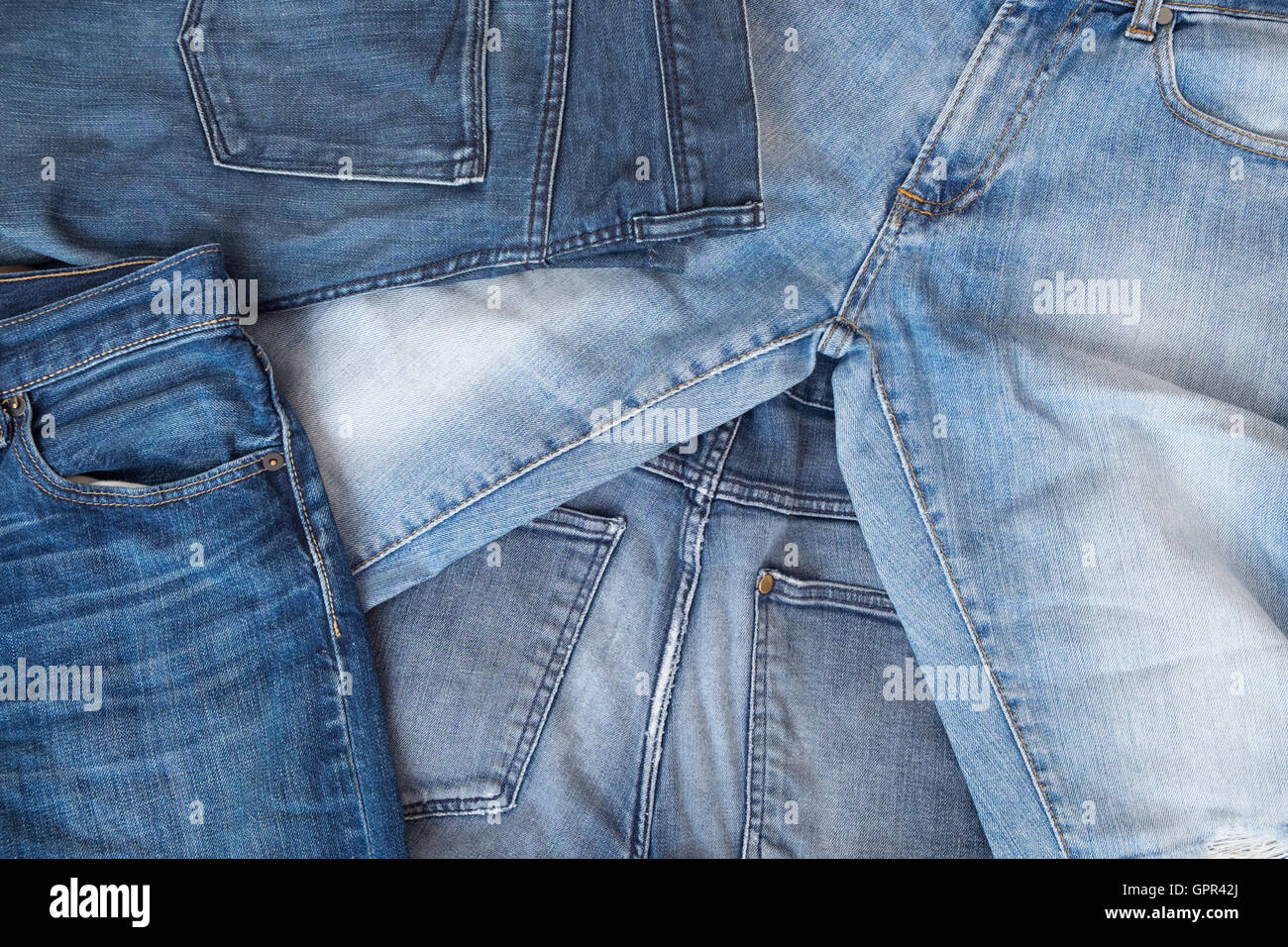 Denim pile hi-res stock photography and images - Alamy