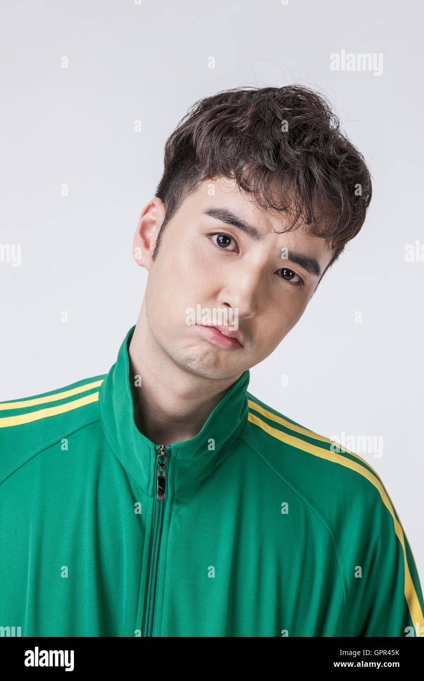 Portrait of male NEET bored Stock Photo - Alamy