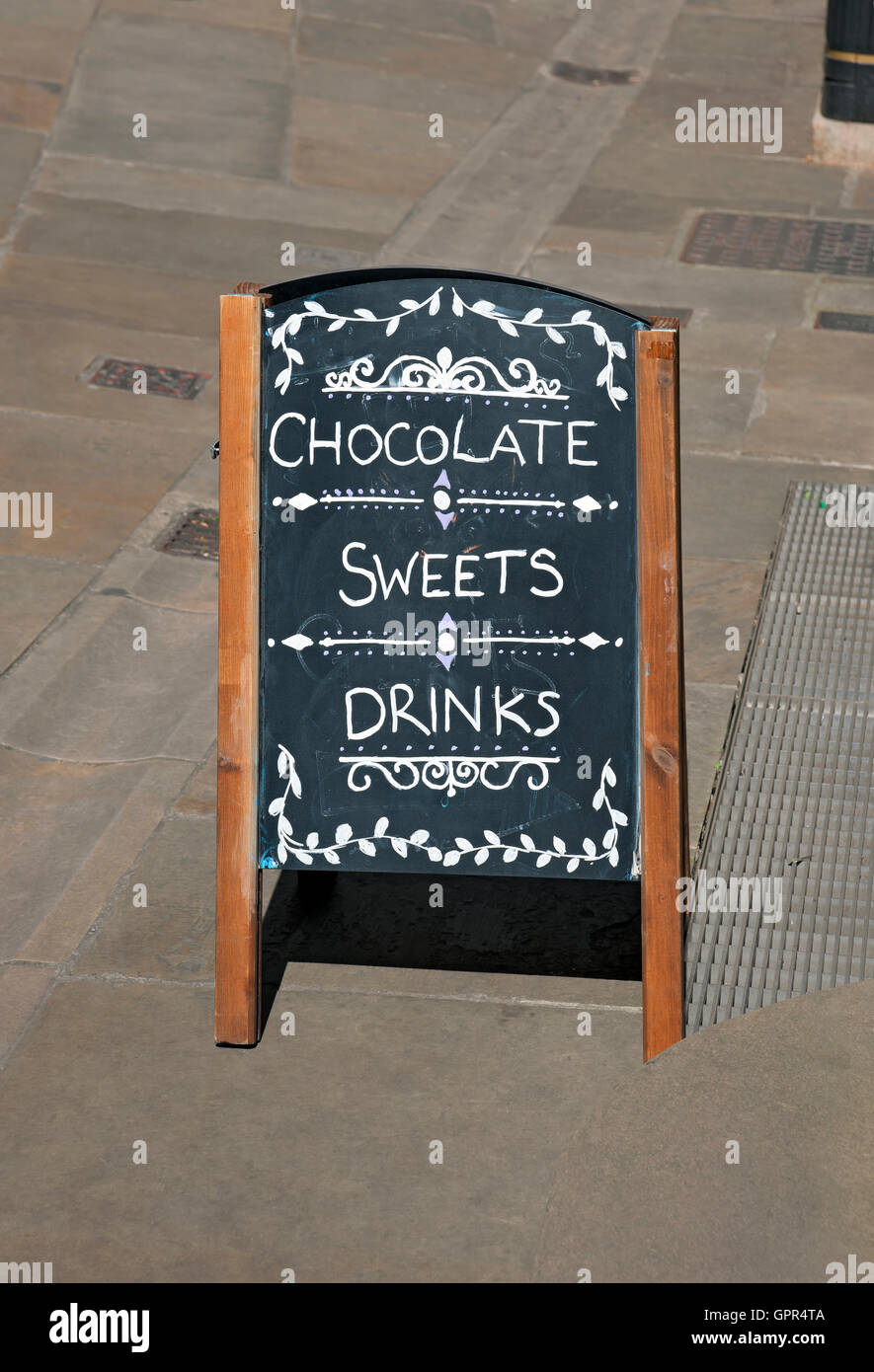 A board outside sweet shop store advert advertising England UK United ...