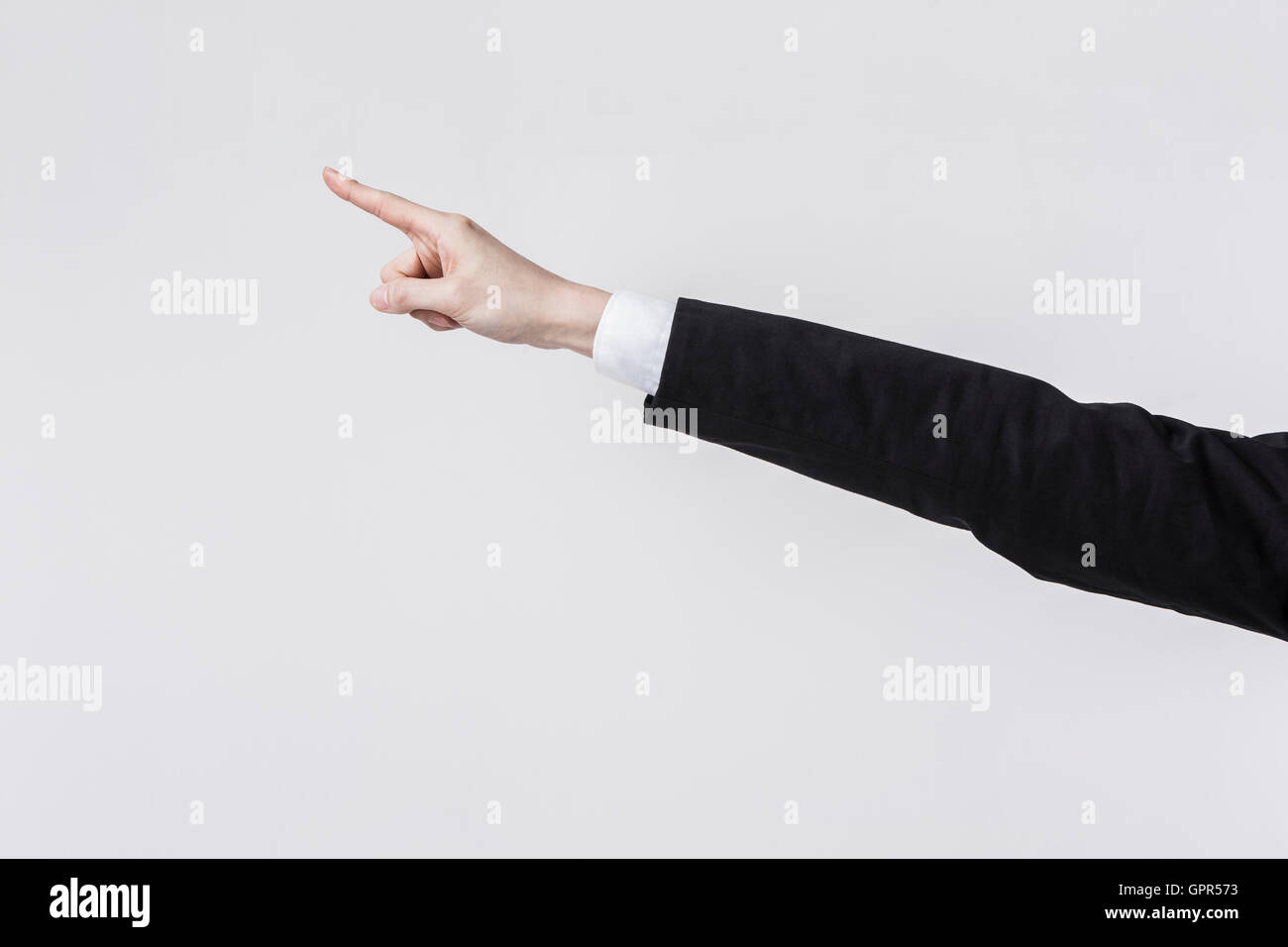 Hand pointing up Stock Photo - Alamy